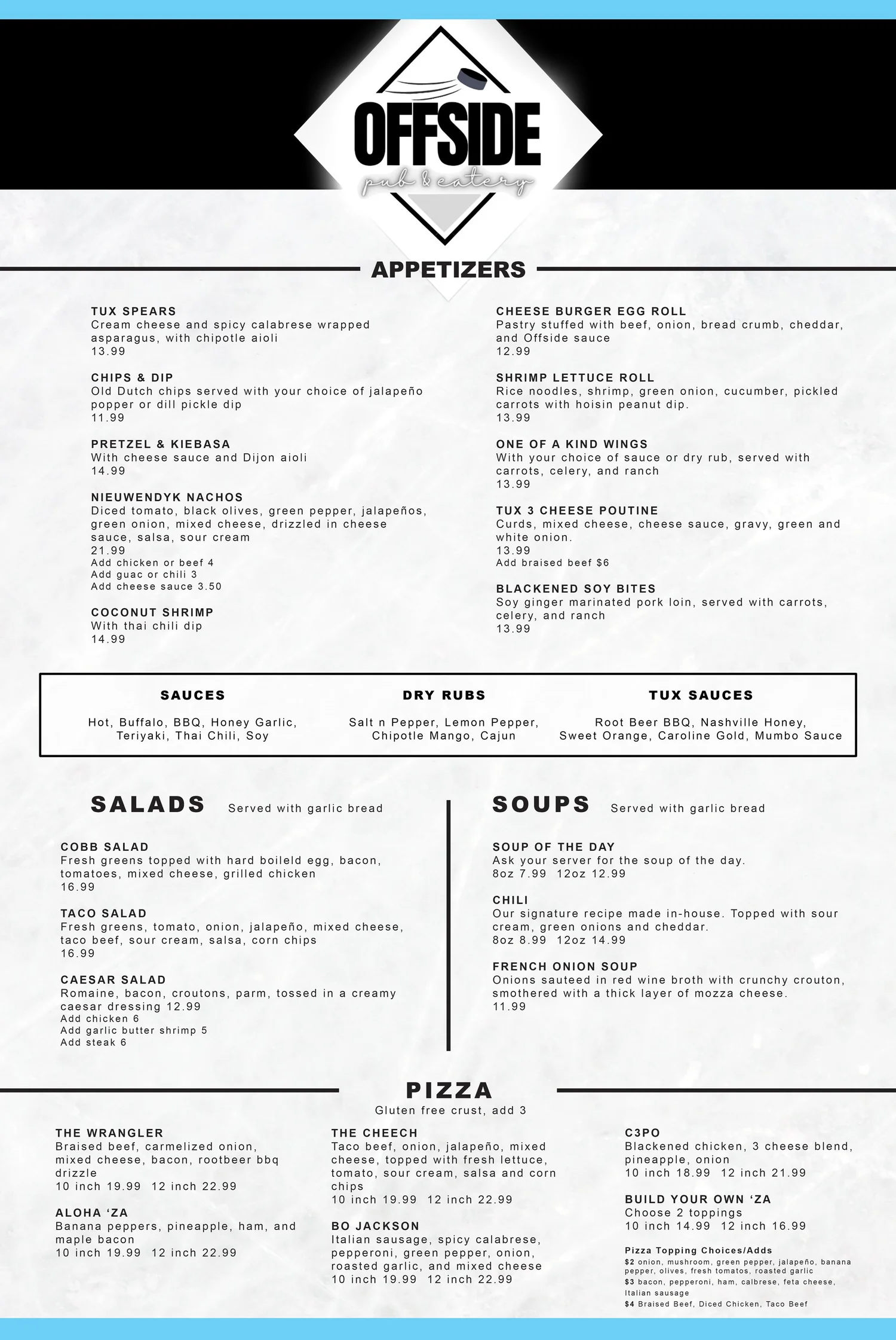 Menus — OFFSIDE PUB & EATERY