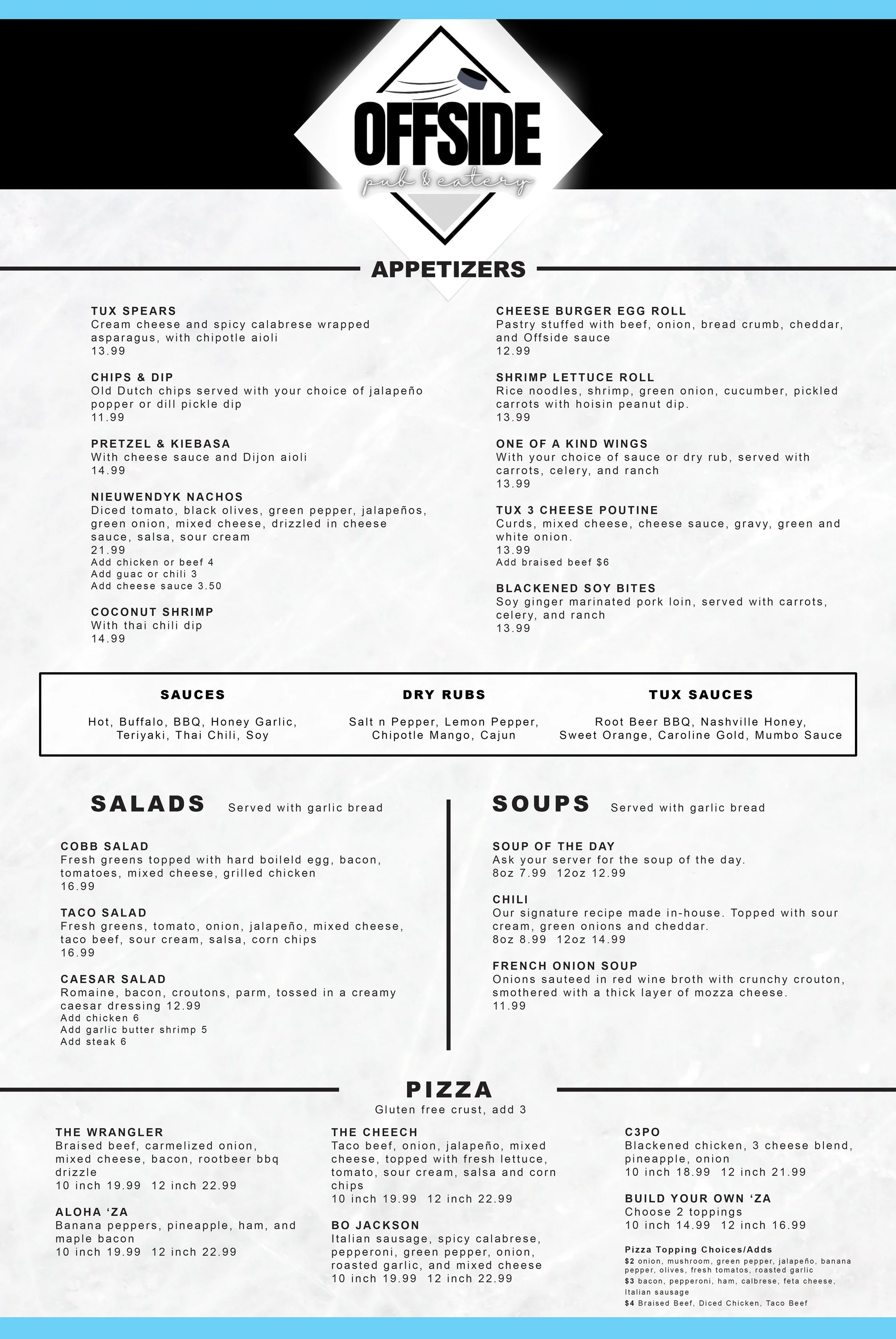 Menus — OFFSIDE PUB & EATERY