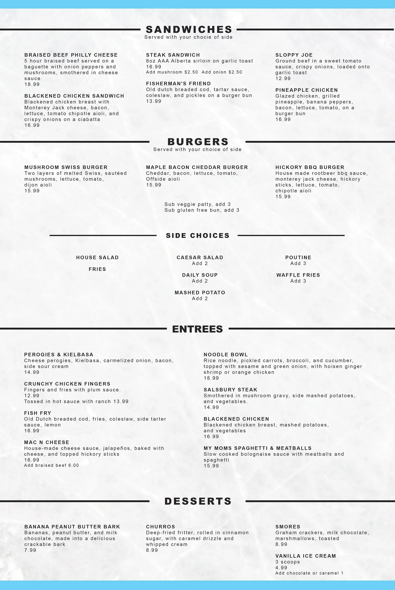 Menus — OFFSIDE PUB & EATERY