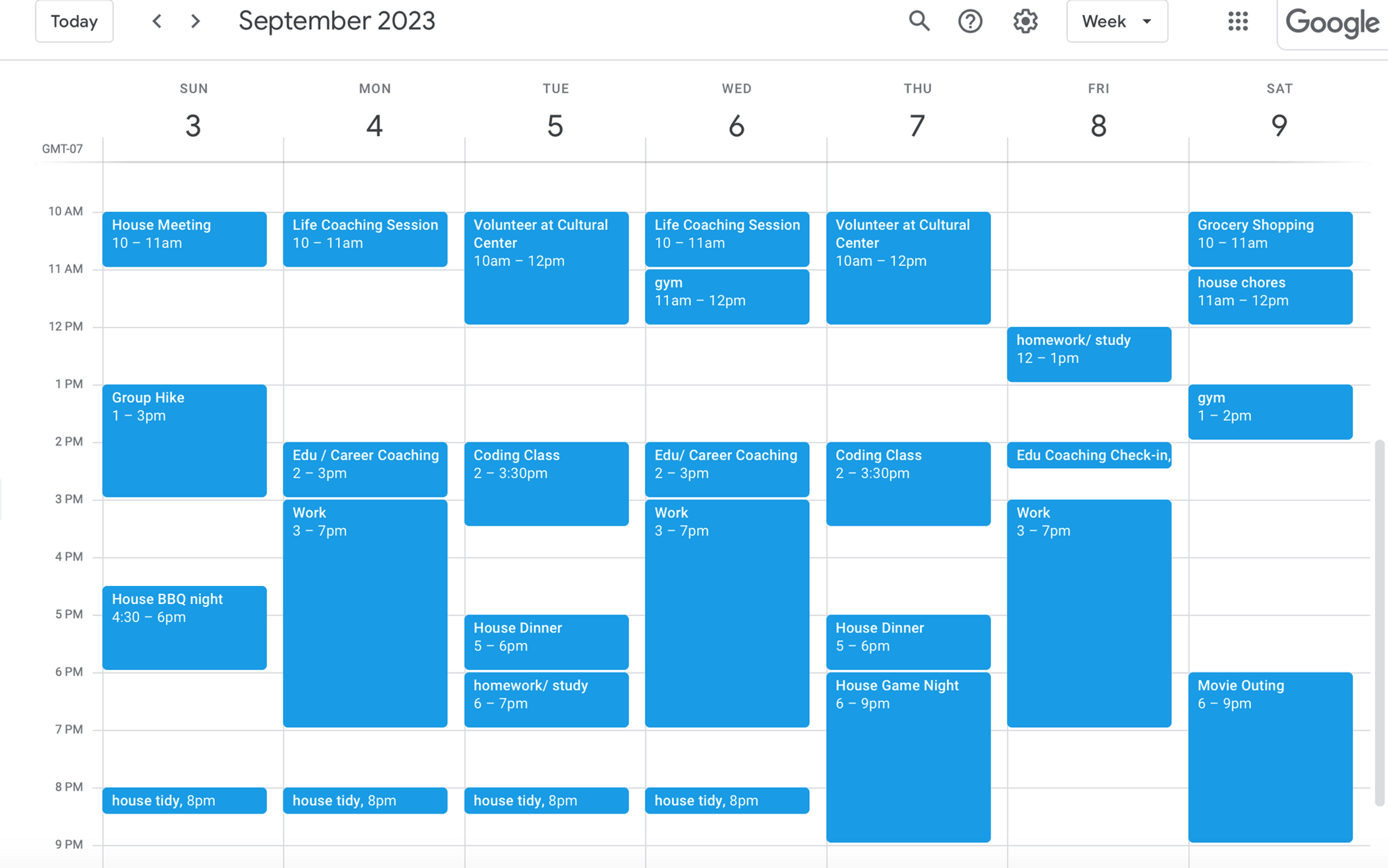 SAMPLE SCHEDULE — Gemba Boise