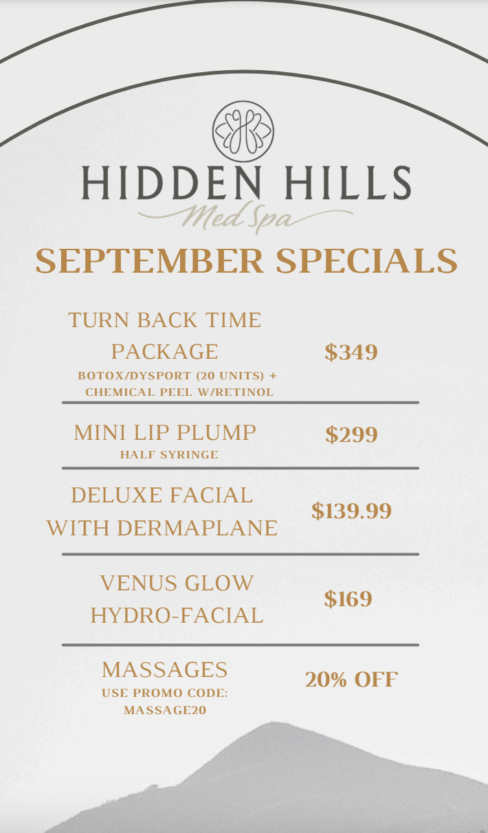 Med Spa Promotions- Helotes, TX — Hidden Hills Med Spa