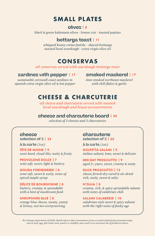 Menu — Cara Cara Club