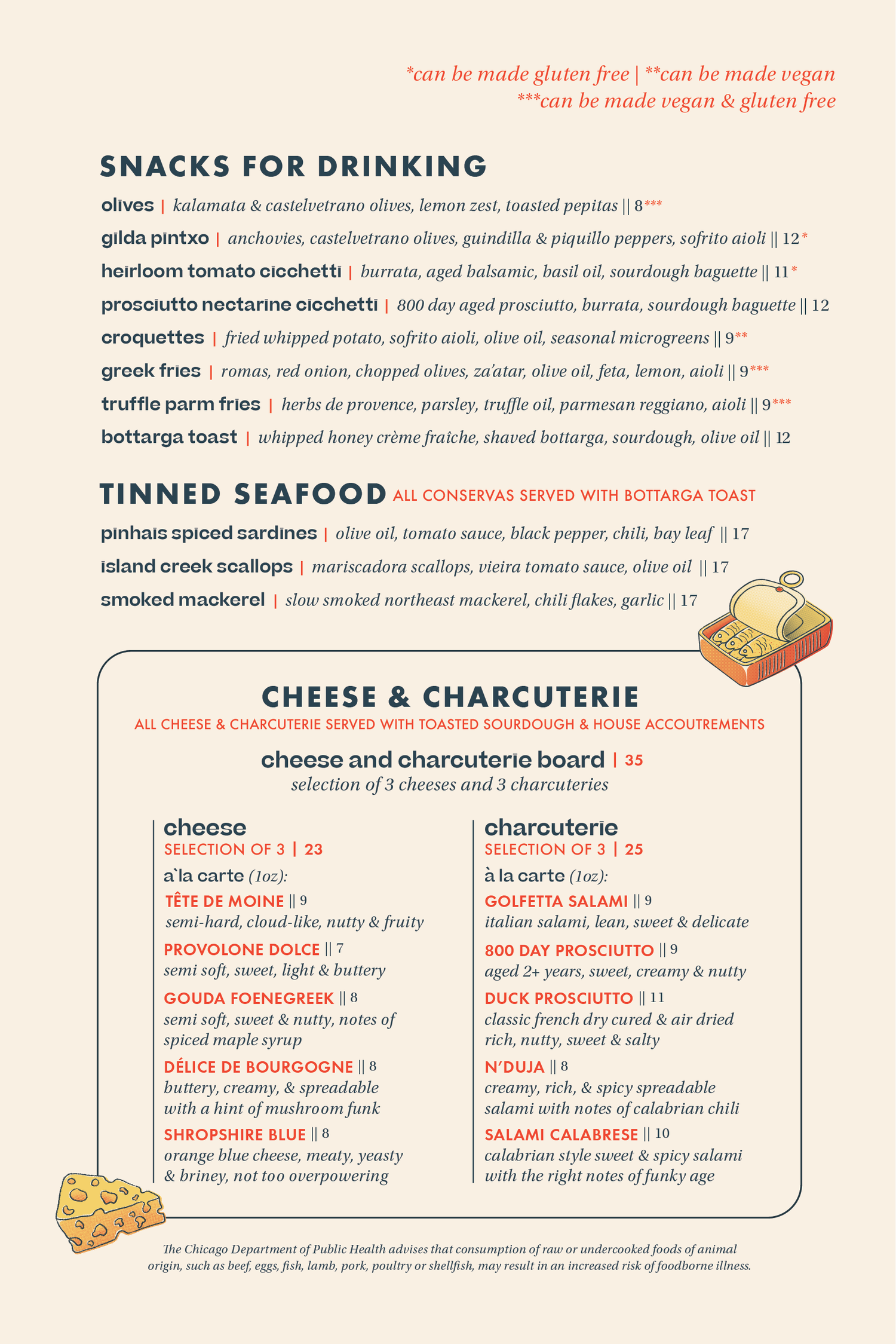 Menu — Cara Cara Club