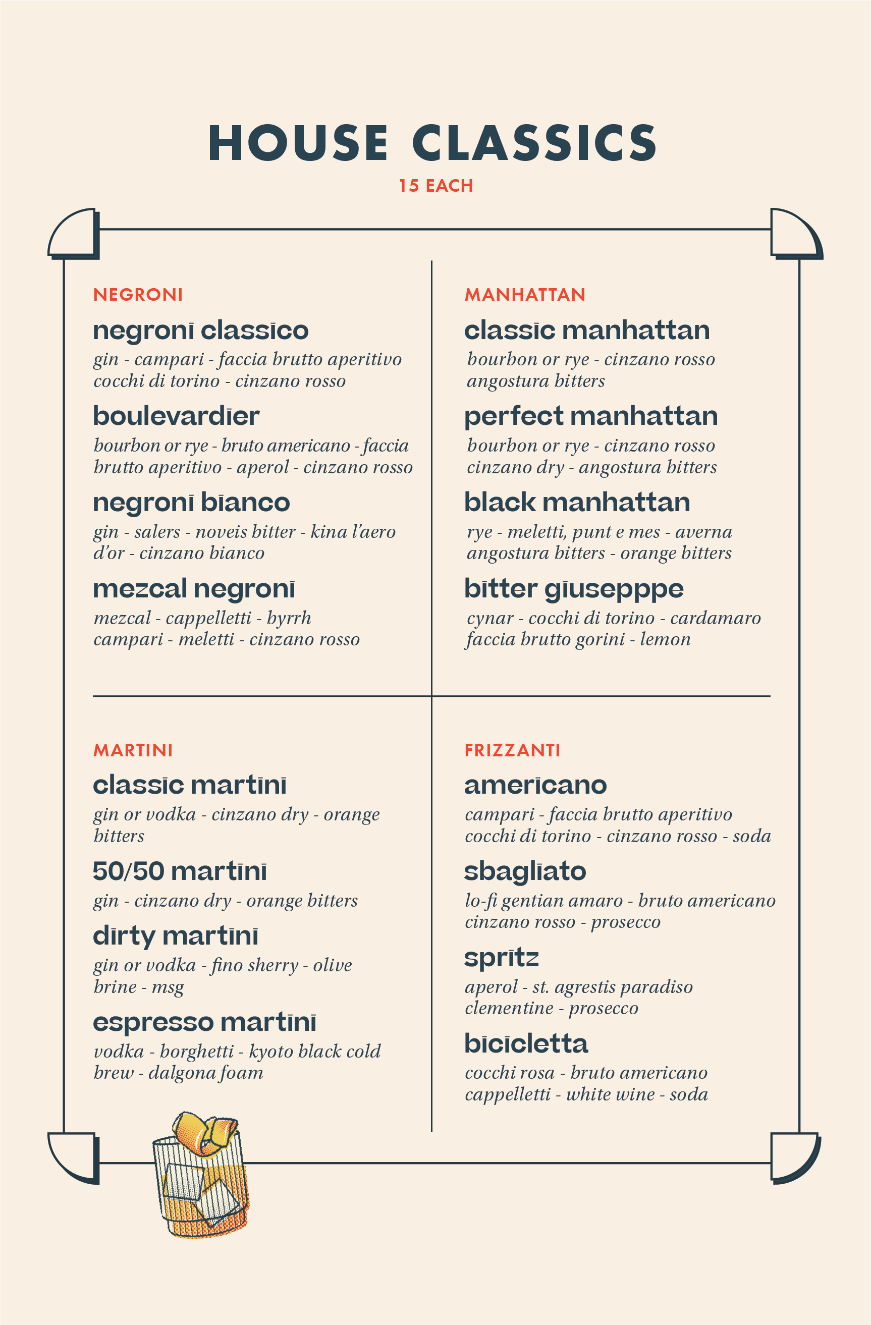 Menu — Cara Cara Club