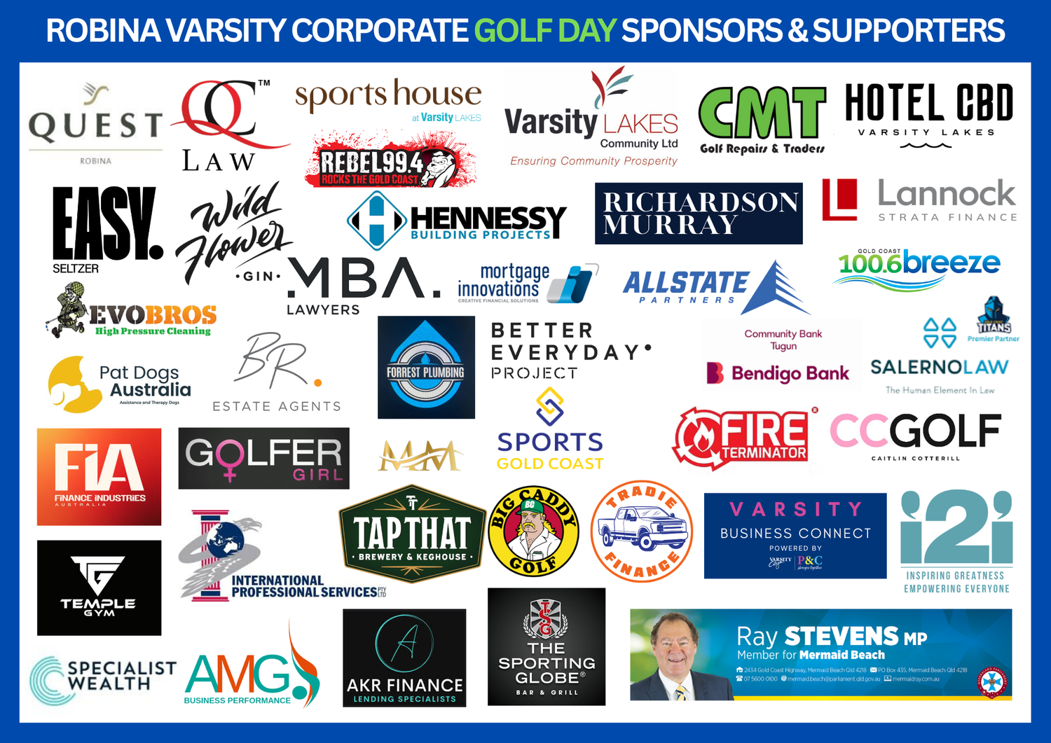 ROBINA VARSITY Golf Day May 22nd 2026 — SPORTS HOUSE
