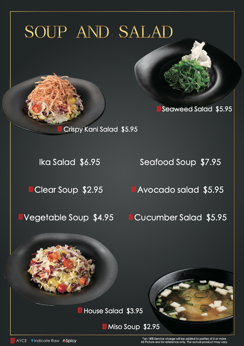 Menu - Sushi Nami | Best Japanese Restaurant in Louisiana