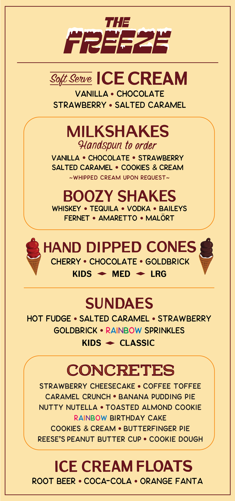 Menu » Signature Burgers | Golden Fries | Ice Cream — Small Cheval ...