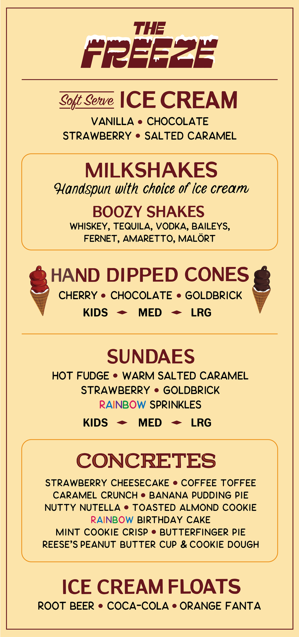 Menu » Signature Burgers | Golden Fries | Ice Cream — Small Cheval ...