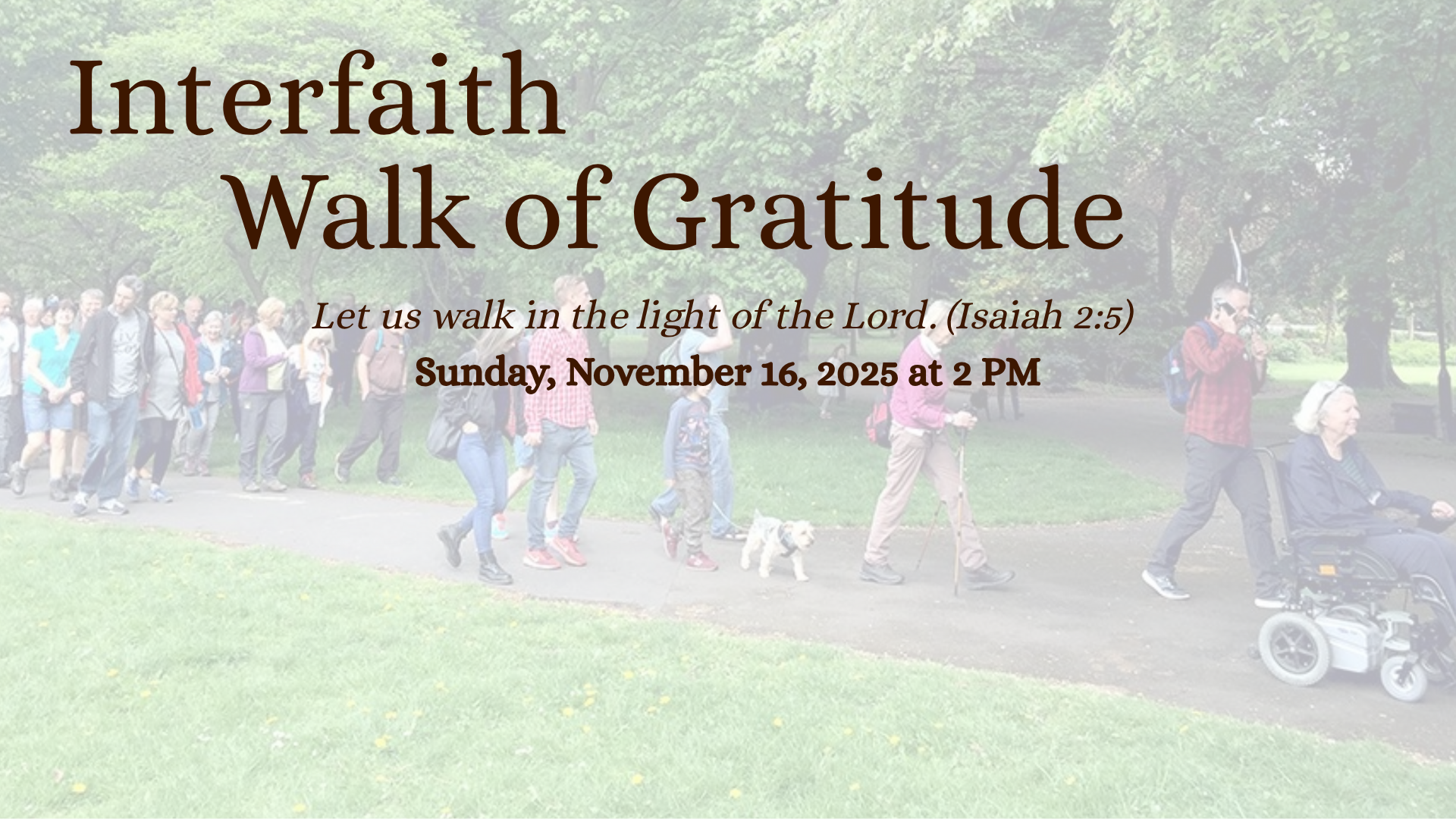 Interfaith Walk of Gratitude — Trinity United Methodist Church