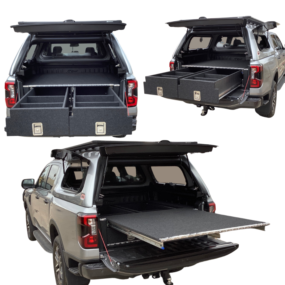 TOYOTA HILUX Roller drawers and fridge slide systems with fridge hutch ...