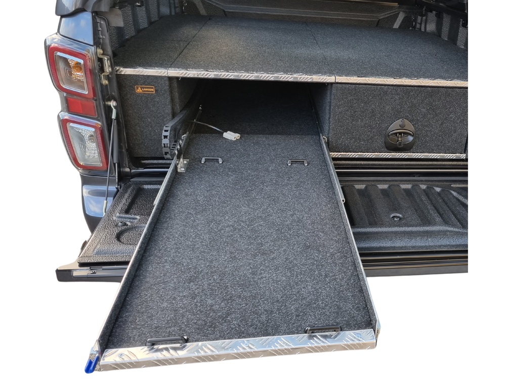 Ford Ranger Roller drawers and fridge slide systems with fridge hutch ...