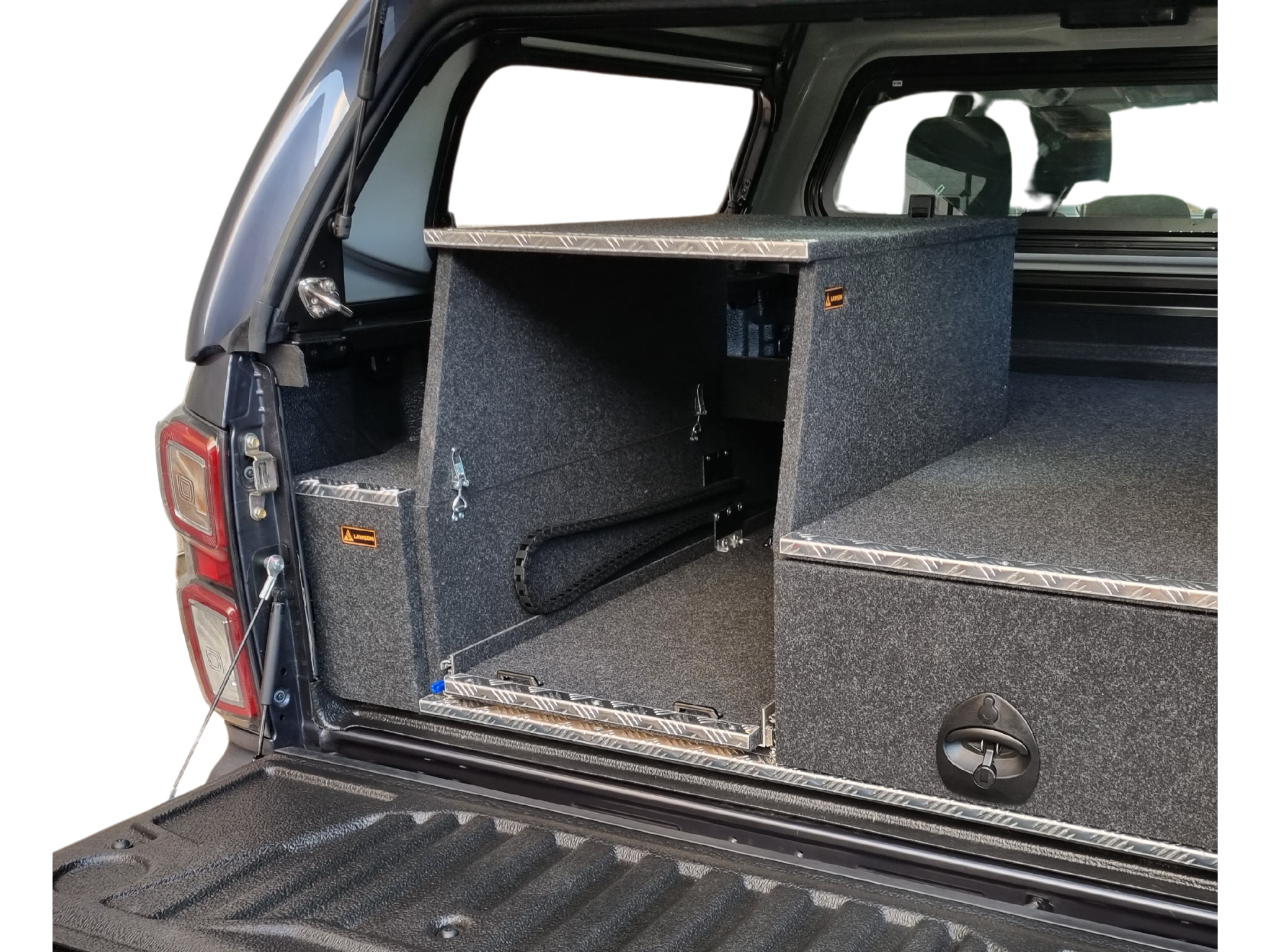 Ford Ranger Roller drawers and fridge slide systems with fridge hutch ...