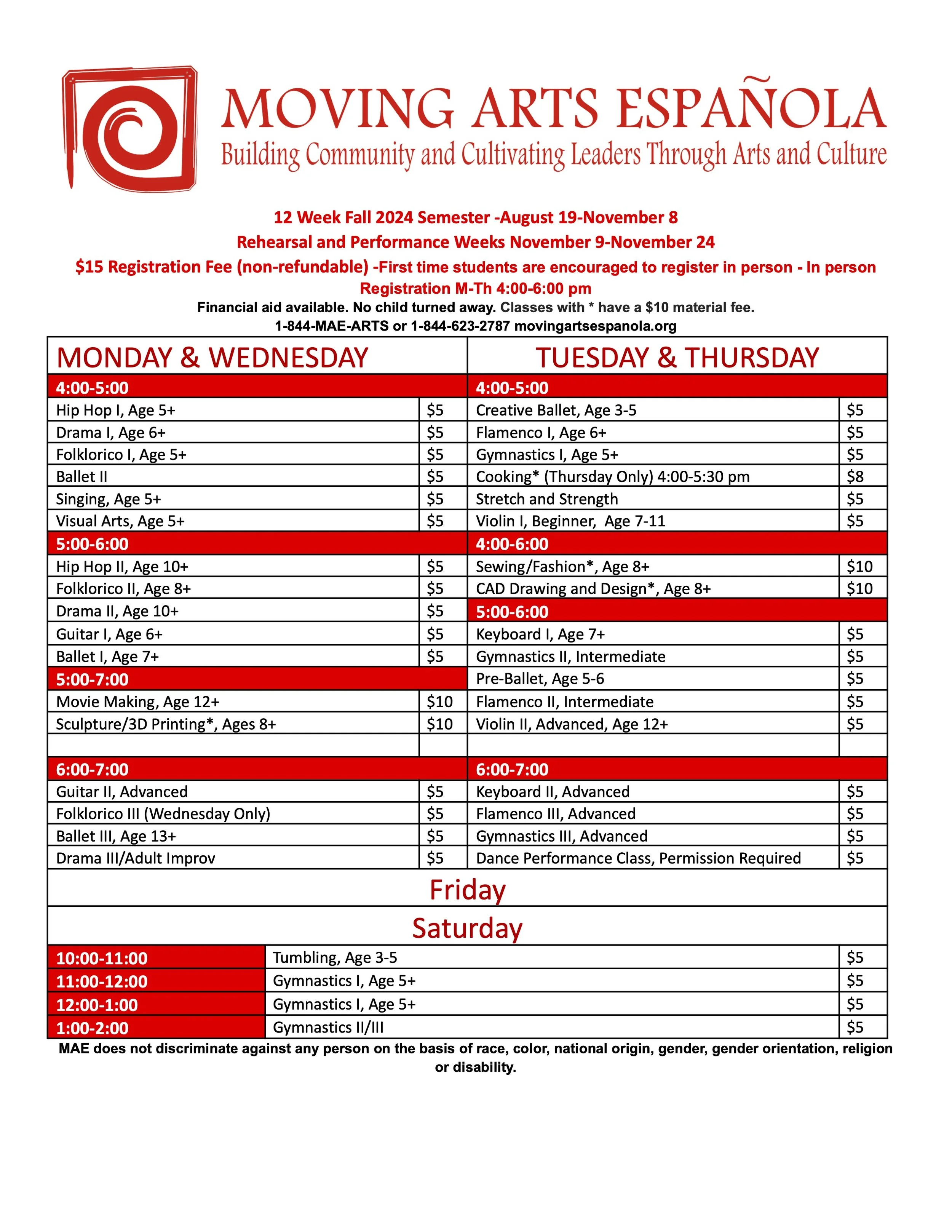 CLASSES — Moving Arts Española