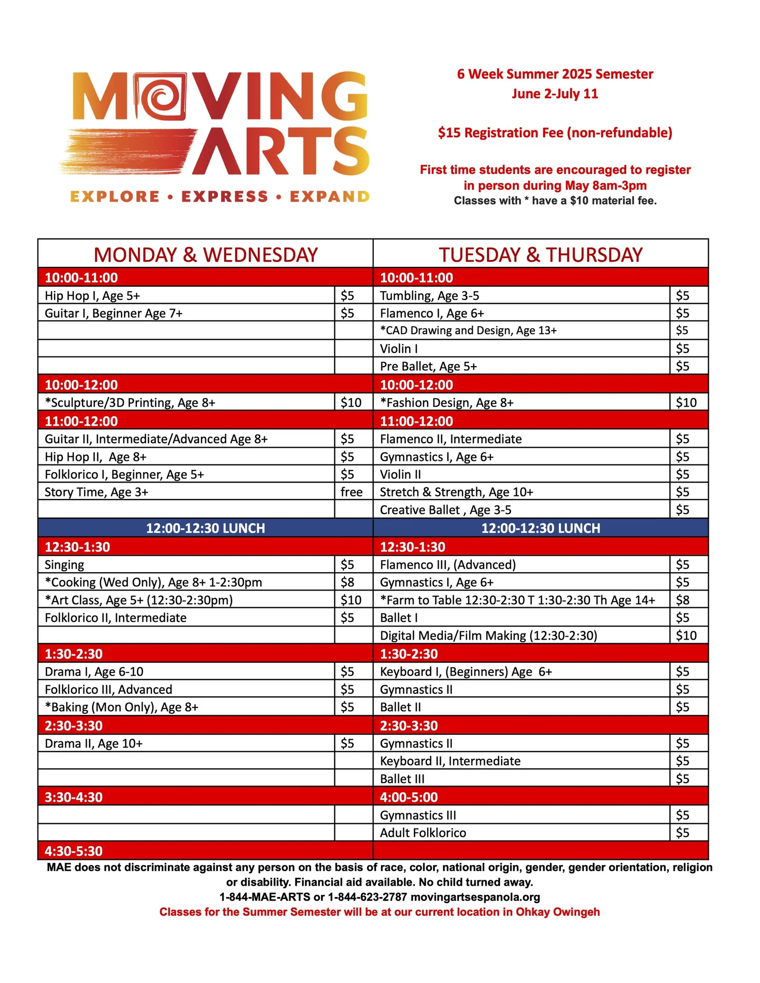 Events & Workshops — Moving Arts Española