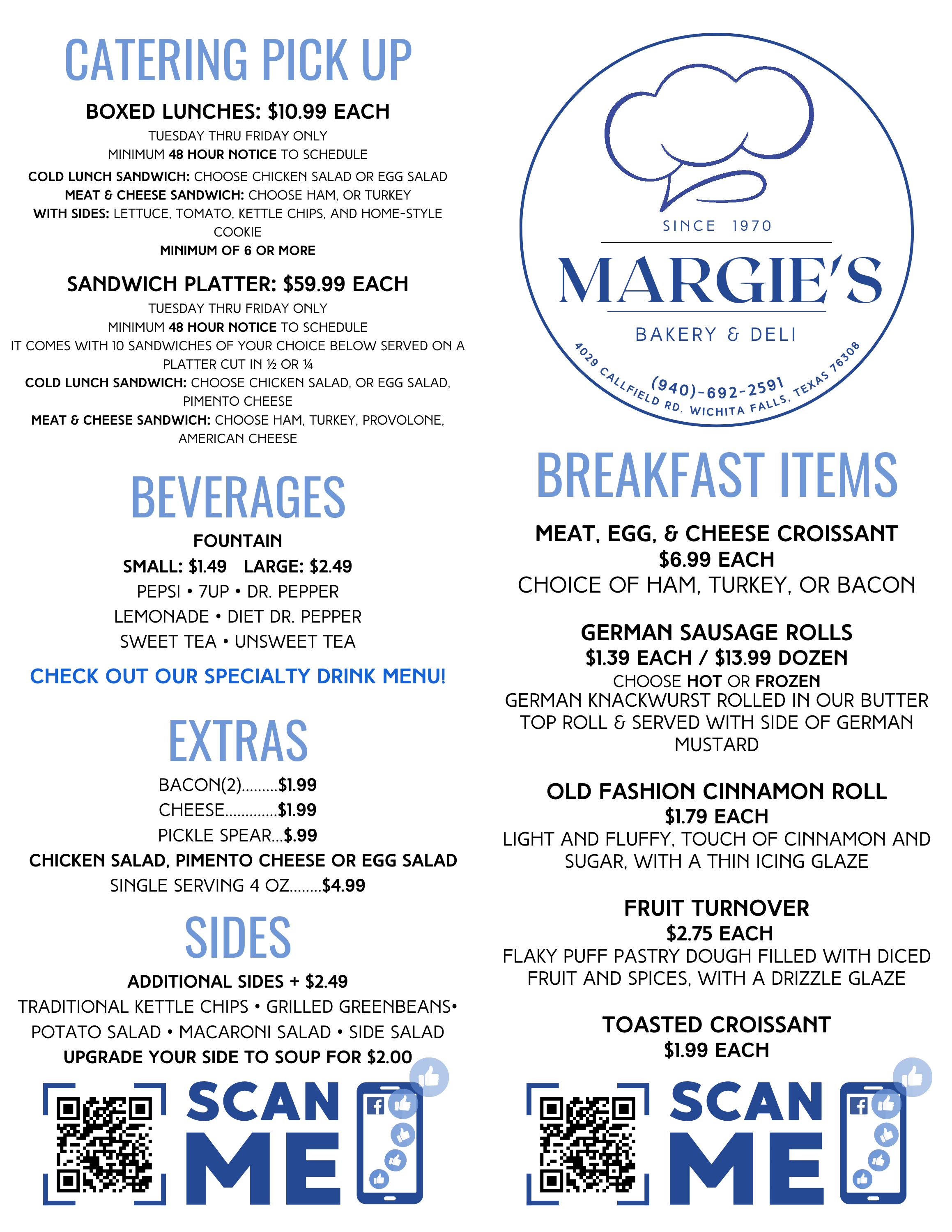 Deli — Margie's Bakery & Deli