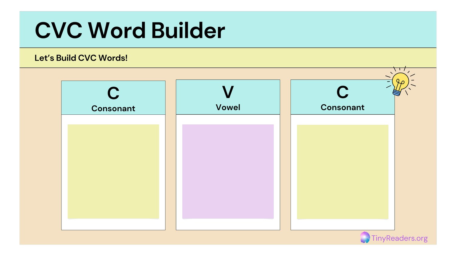 CVC Word Builder — Tiny Readers
