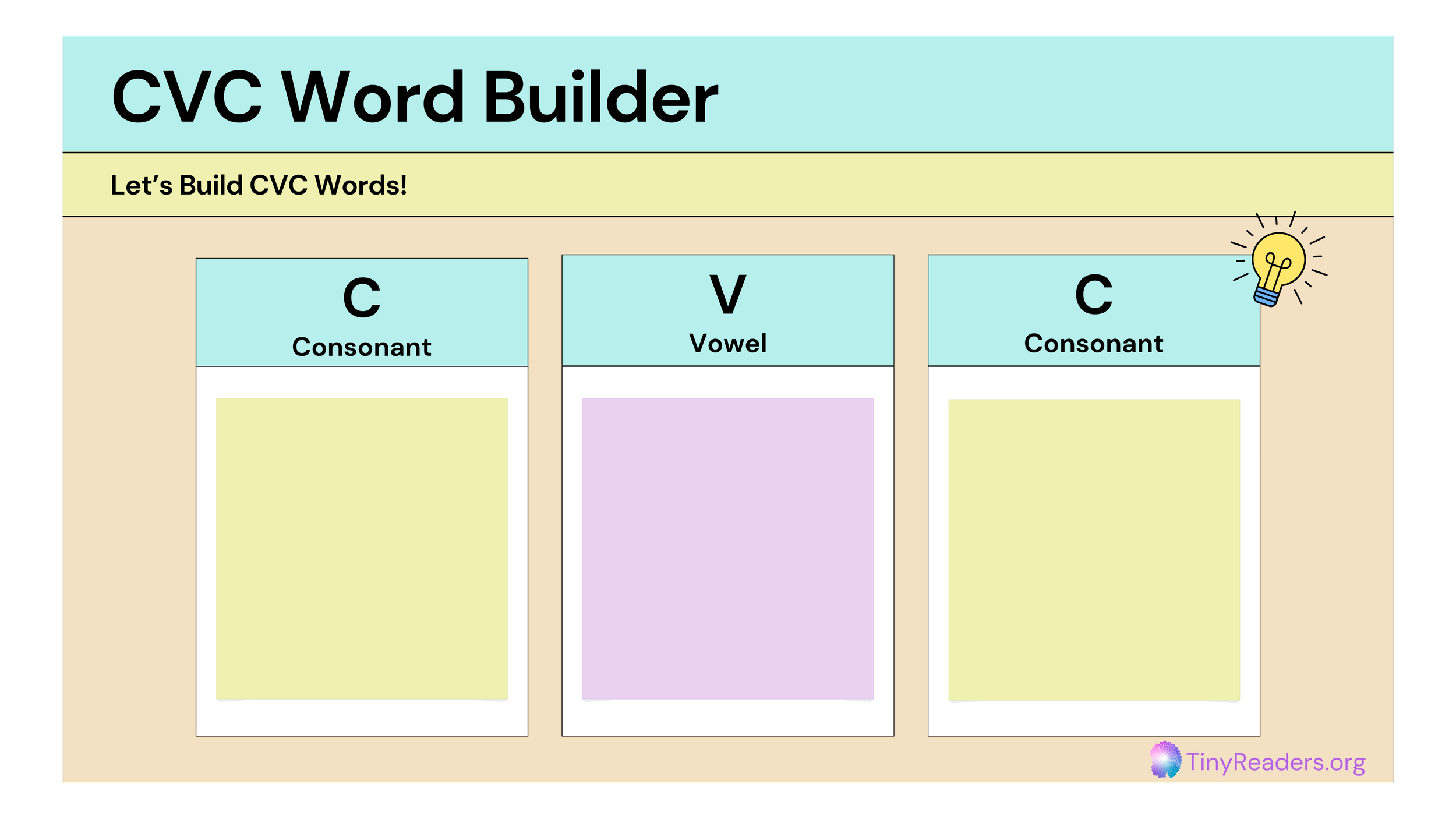 CVC Word Builder — Tiny Readers