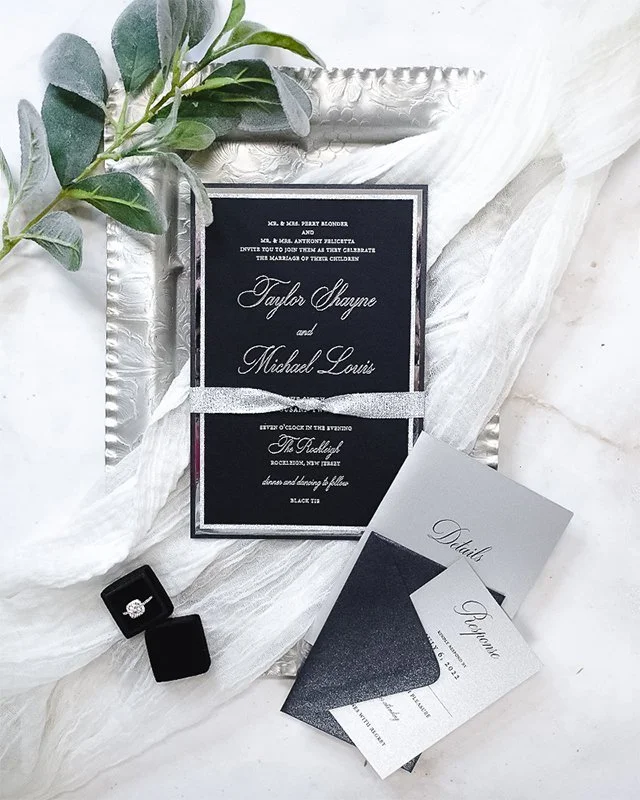 Luxe Black Wedding Invitations — Art Paper Scissors