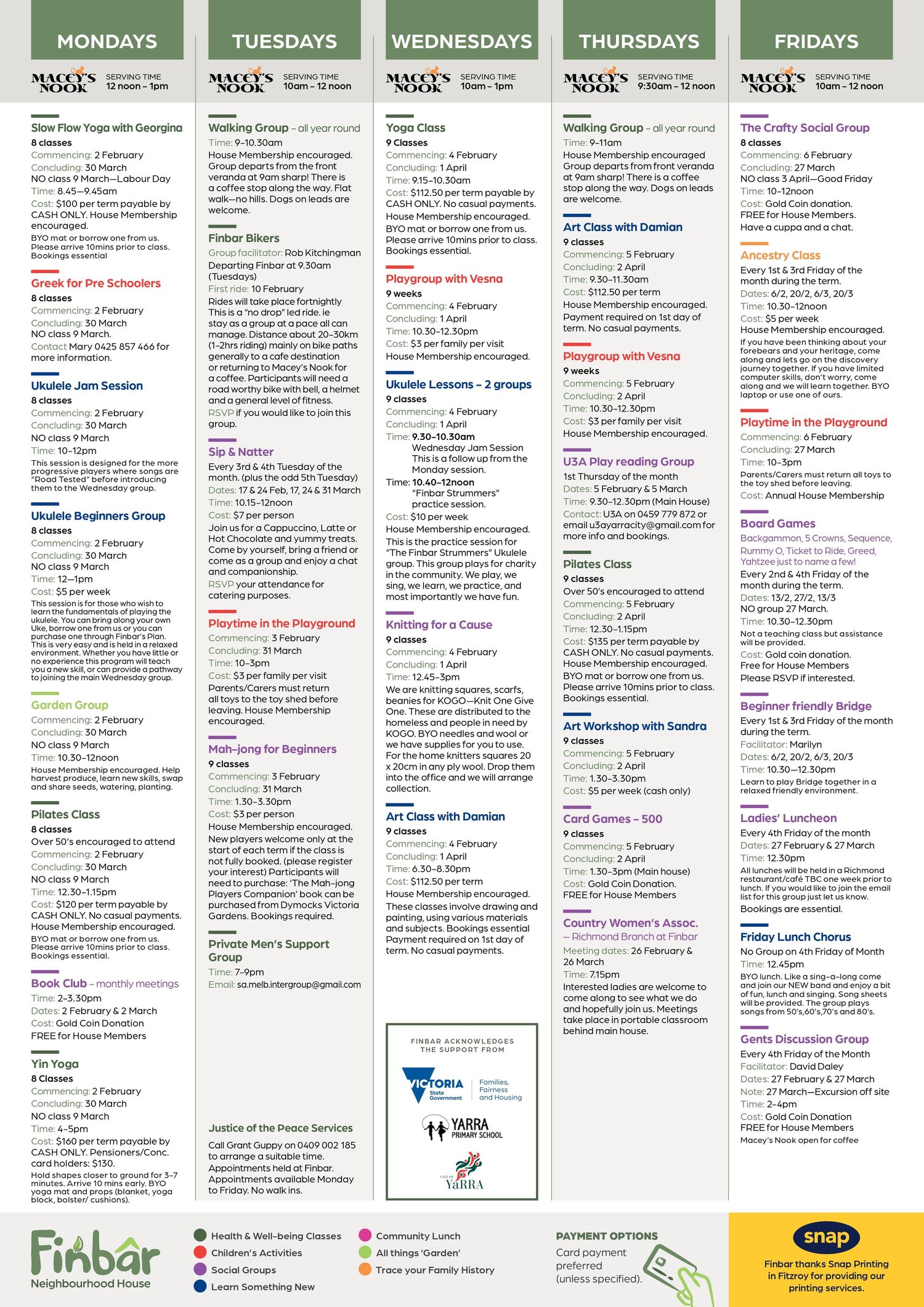 Brochure — Finbar Neighbourhood House