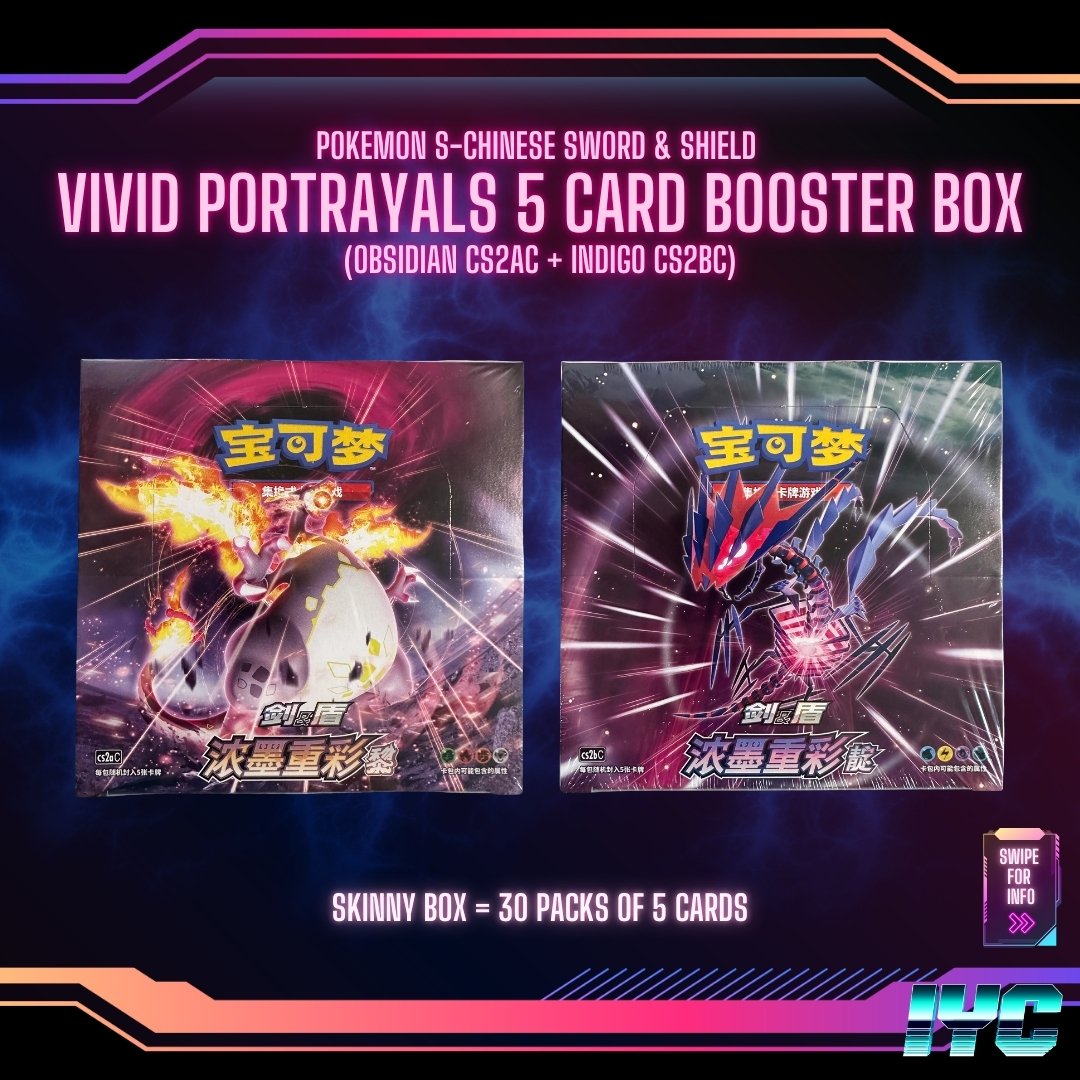 Vivid Portrayals (Obsidian CS2AC + Indigo CS2BC) (5 Card) Booster Boxes ...