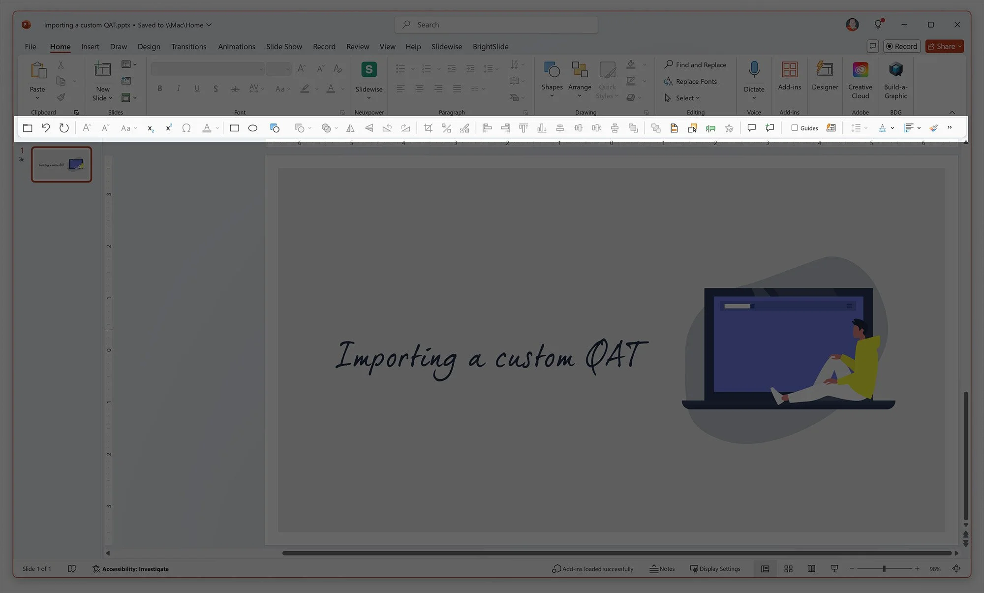 How to Install My PowerPoint Quick Access Toolbar (QAT) | Nolan Haims ...