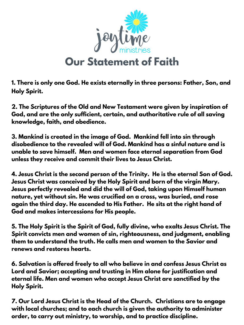 Our Mission | Join Our Joyful Journey — Joytime Ministries