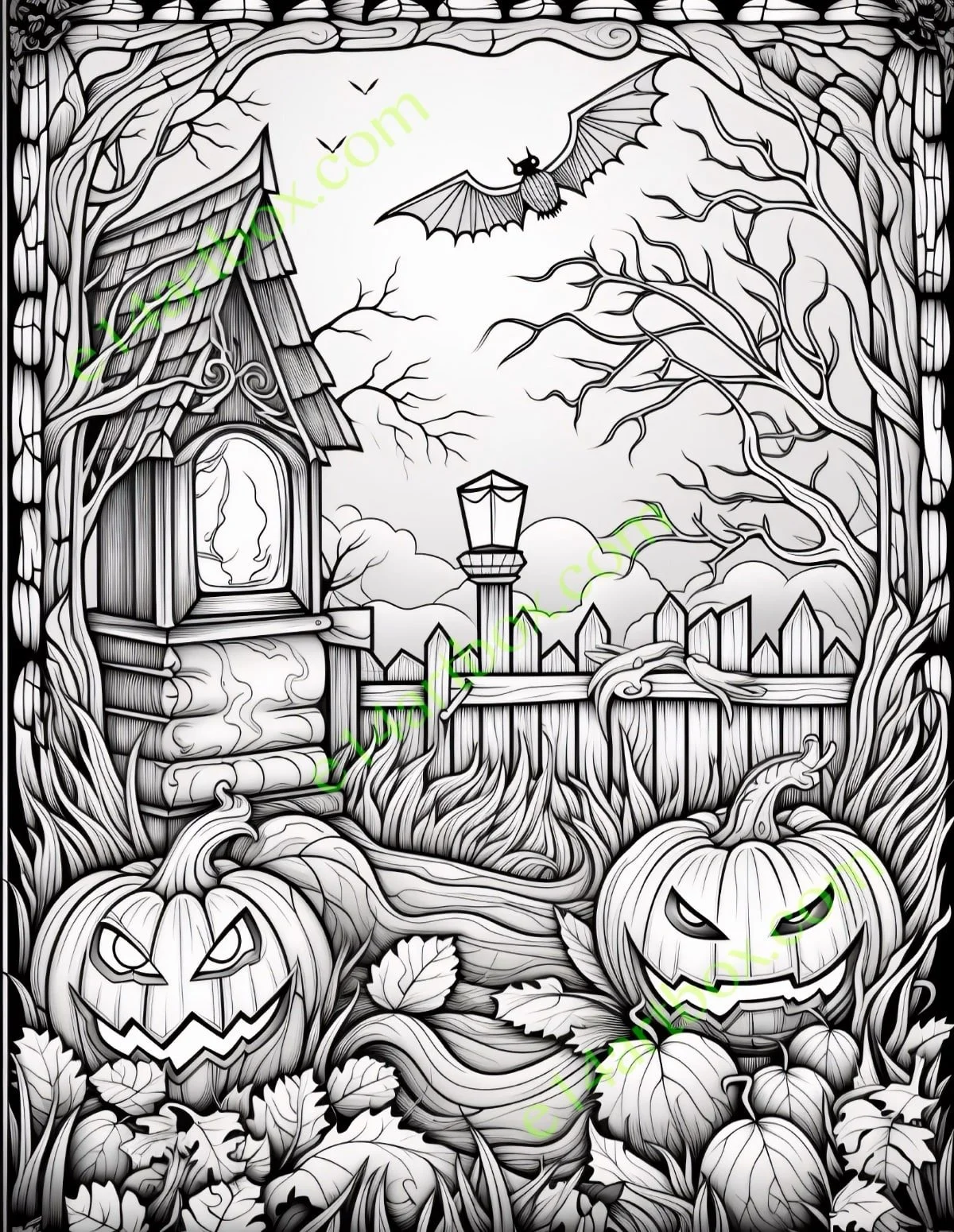 Halloween Shadows: Coloring Book for Adults — e14 Artbox