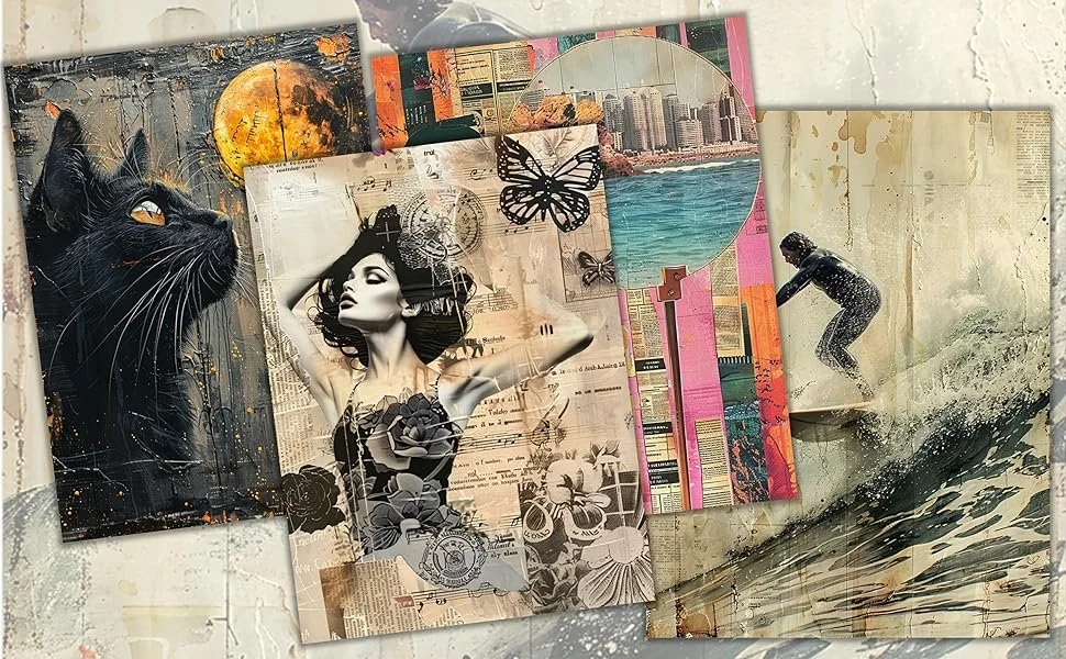Space & Motion: Collage Pages for Scrapbooking, Junk Journals and ...
