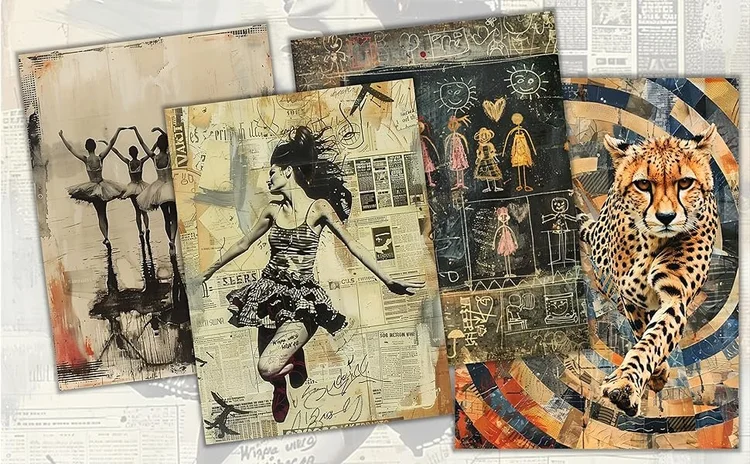 Space & Motion: Collage Pages for Scrapbooking, Junk Journals and ...