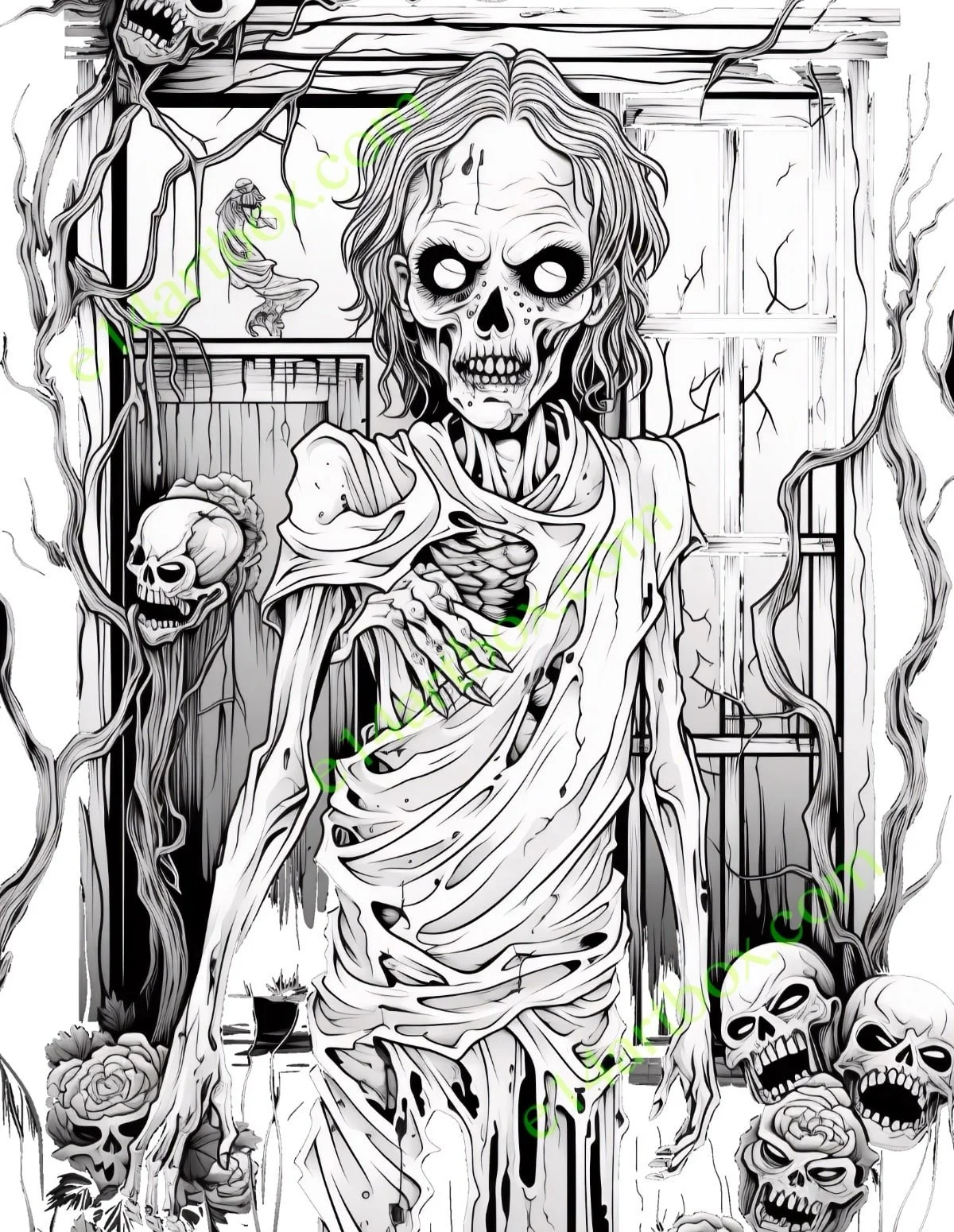 Halloween Shadows: Coloring Book for Adults — e14 Artbox