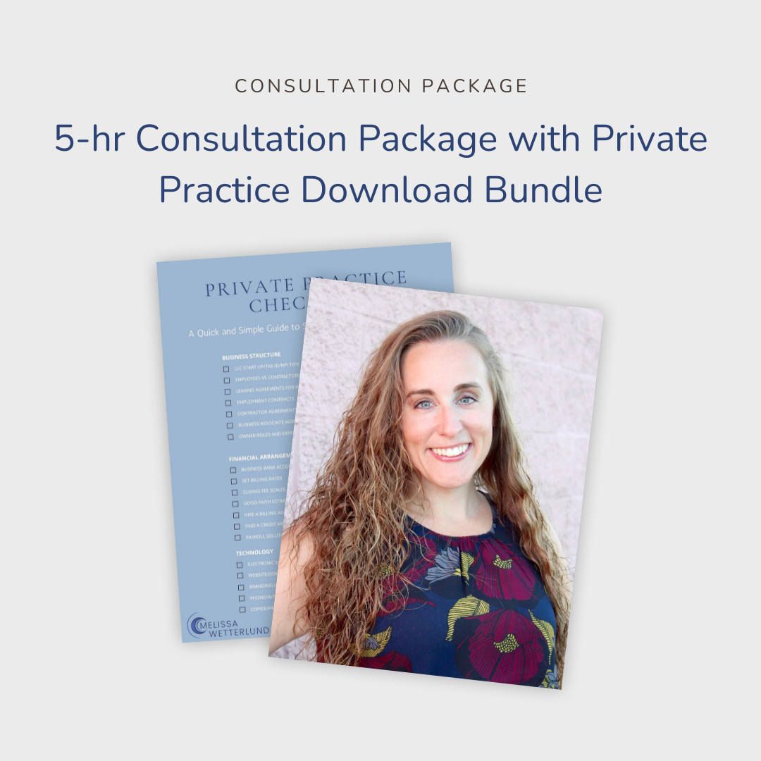 3-hr Consultation Package: Private Practice Download Bundle — Melissa ...