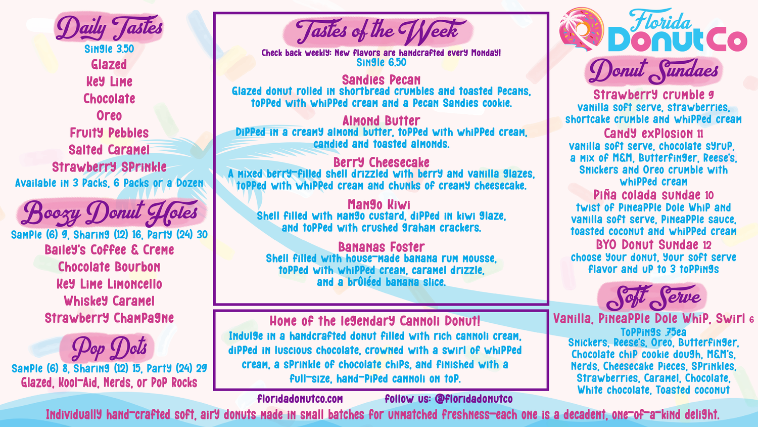 Menu — Florida Donut Co