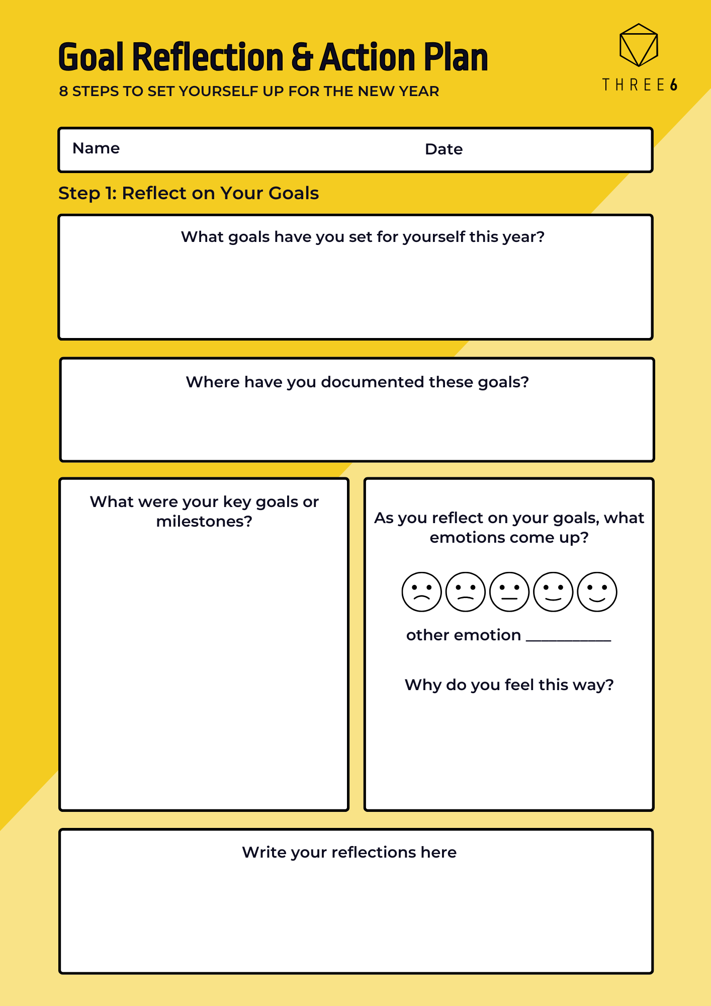 Goal Reflection Resource — Three6