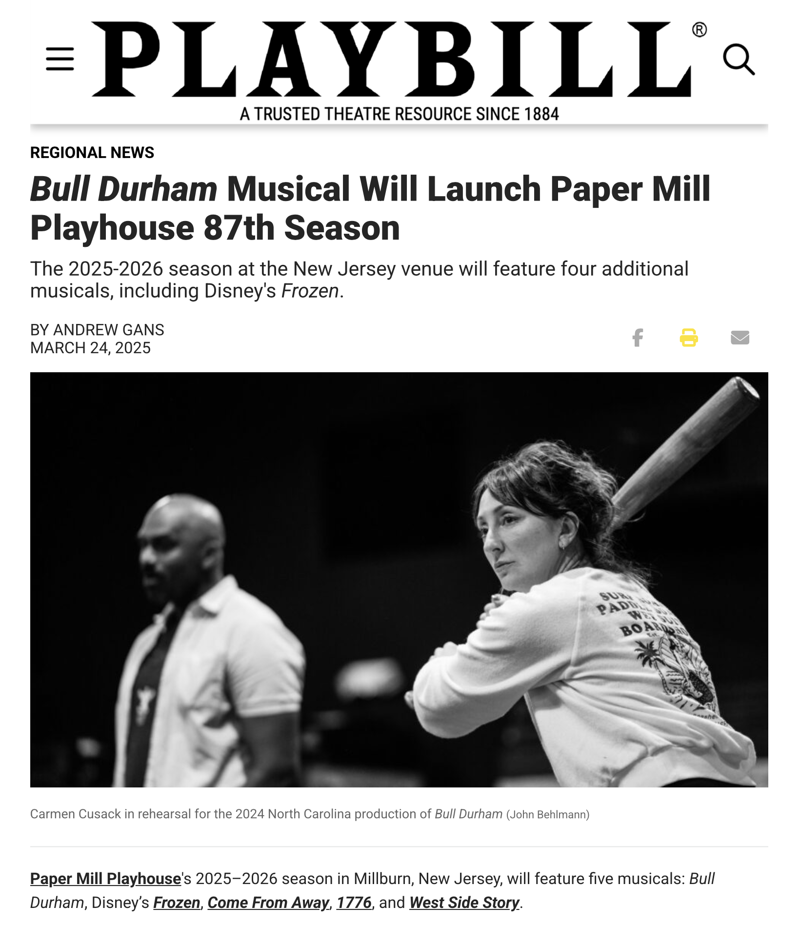 News — ELLIE BARONE actor|singer