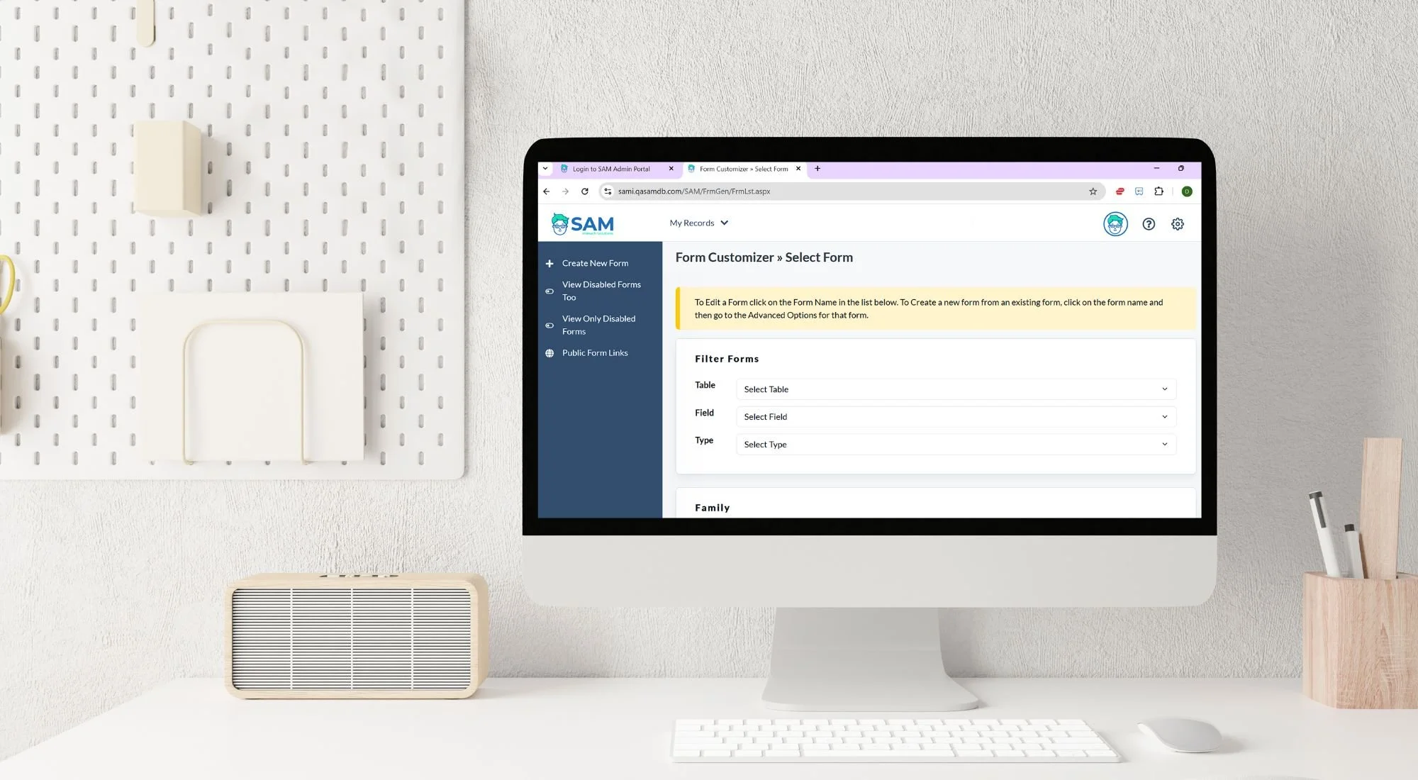 Customize Every Detail of Your Operations With SAM’s Form Building Feature