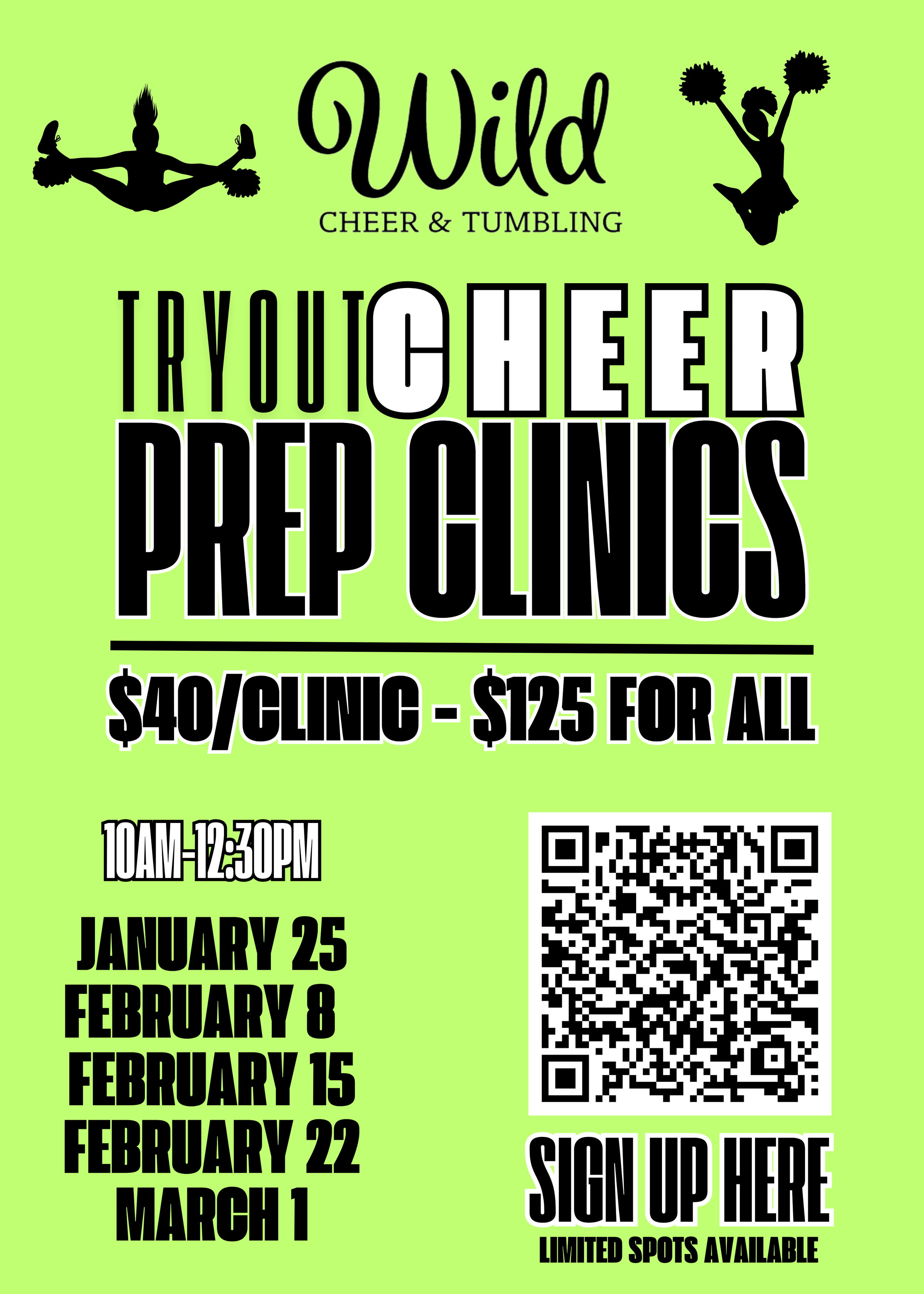 Cheer Tryout Prep — WILD CHEER & TUMBLING