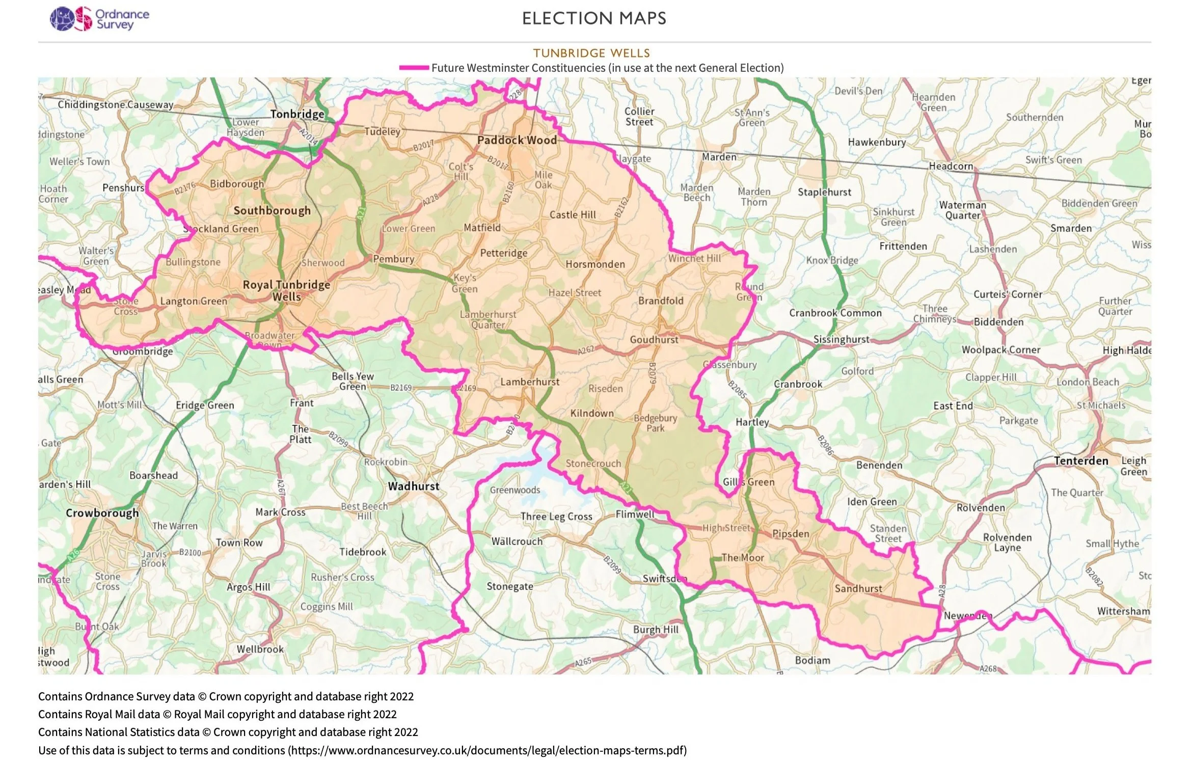 Tunbridge Wells Constituency Map General Election 2024 — Hassan Kassem ...