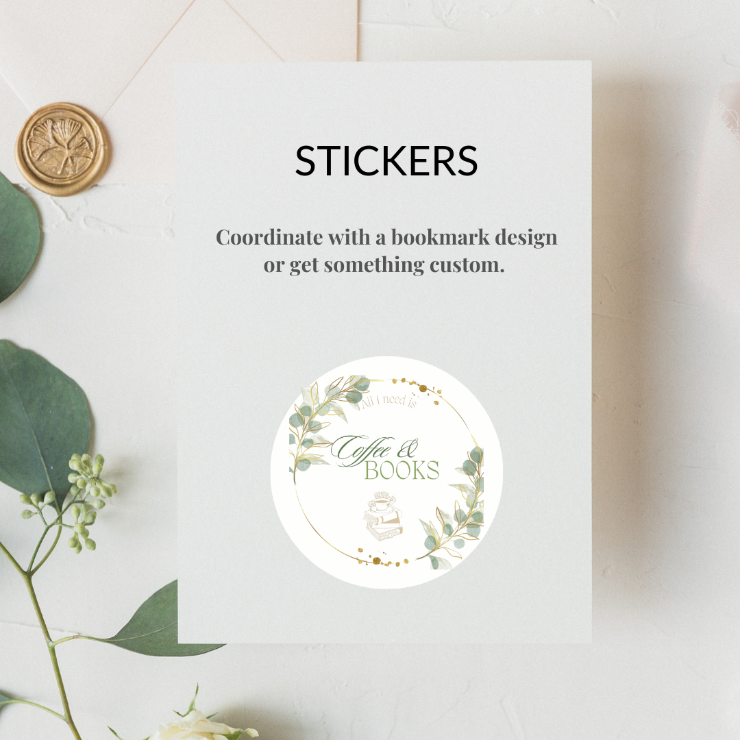 Bookmark & Sticker Design — Hawthorn & Aster