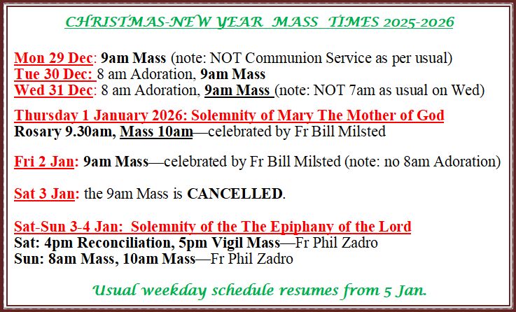 Mass Times — St. Patrick's Catholic Church Sutherland