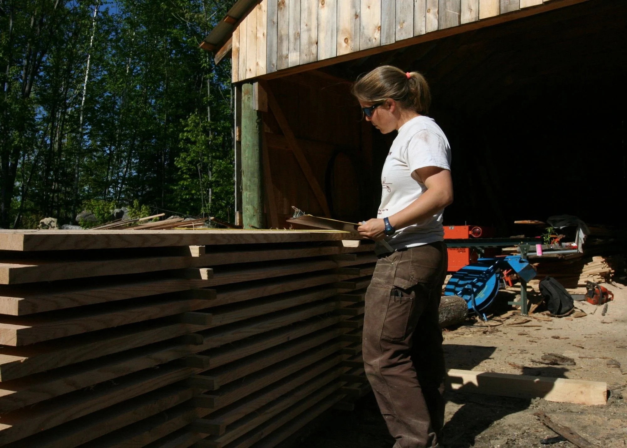 The Woman Behind the Saw — Women Owning Woodlands Network