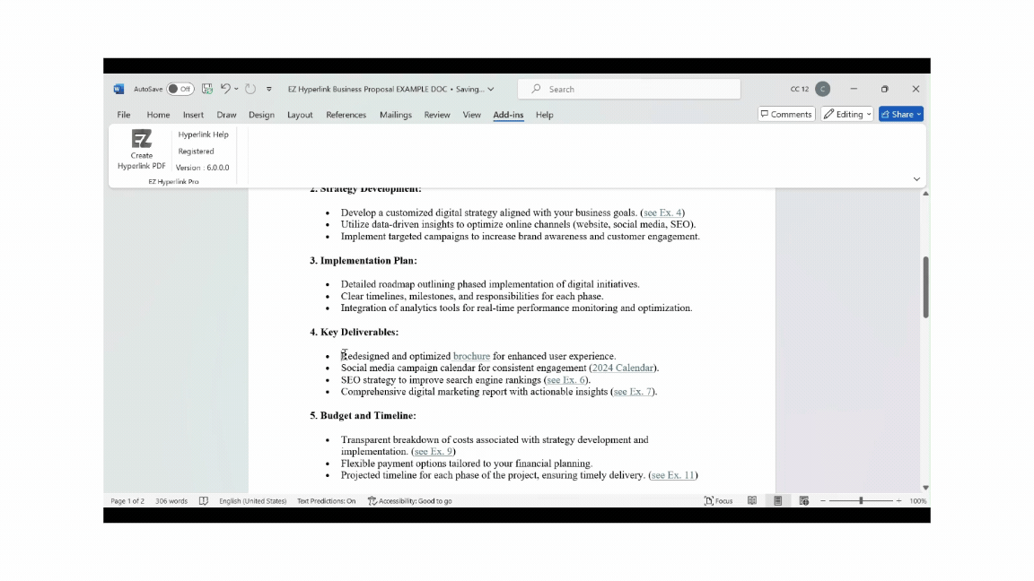Features — EZ Hyperlink
