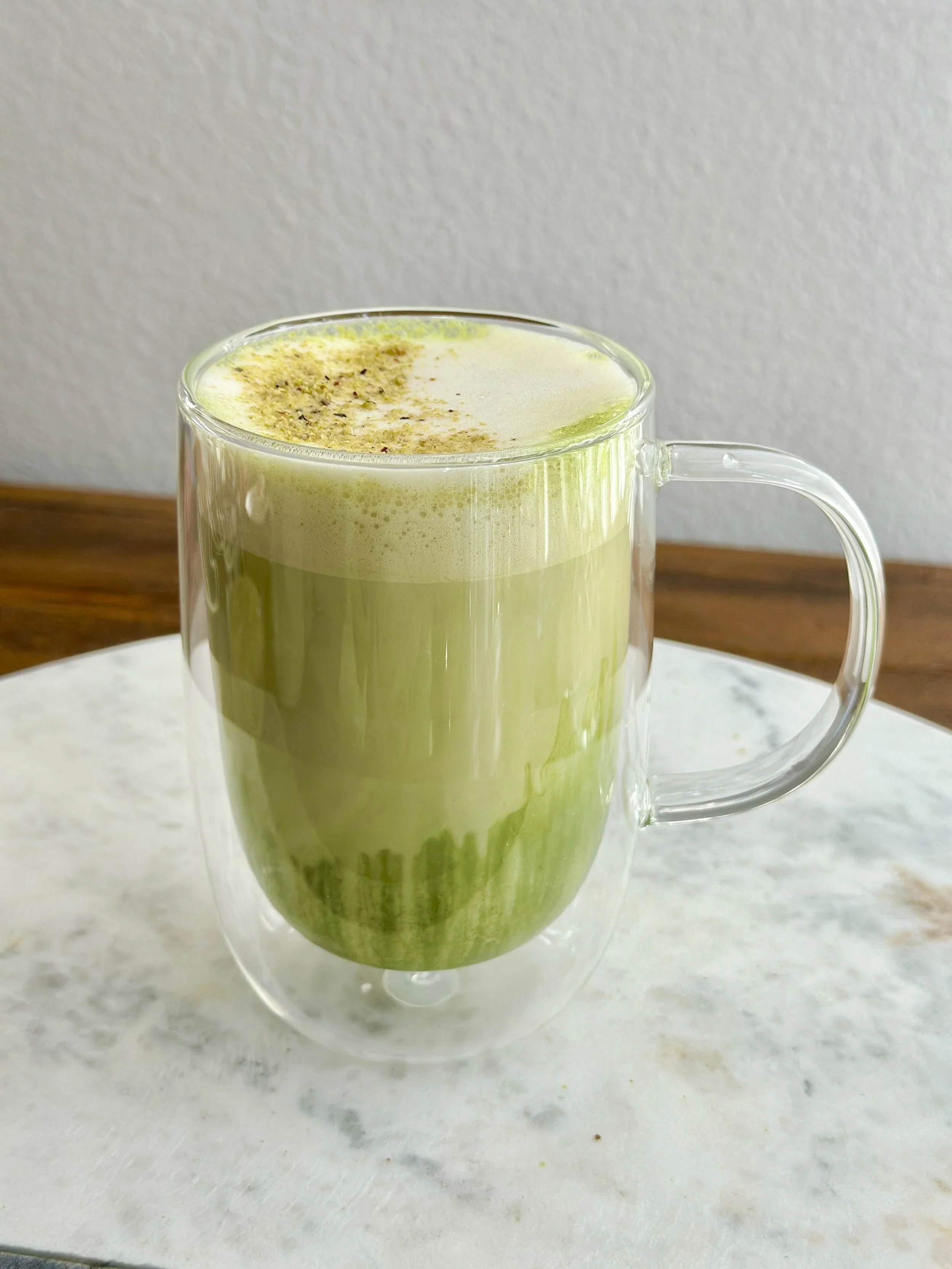 Matcha Pistachio Nut Latte — Sips with Kilala