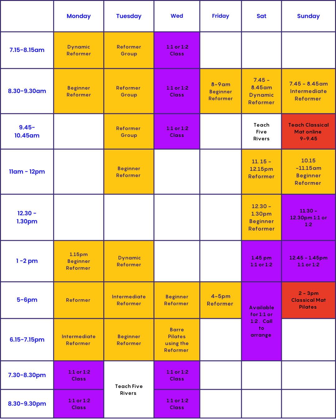 Booking — Alison Pilates