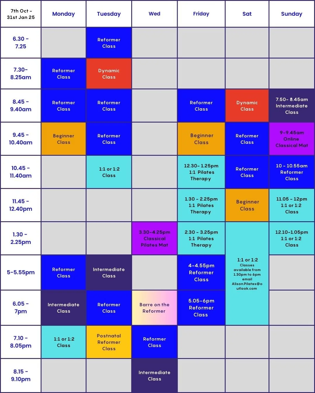 Booking — Alison Pilates