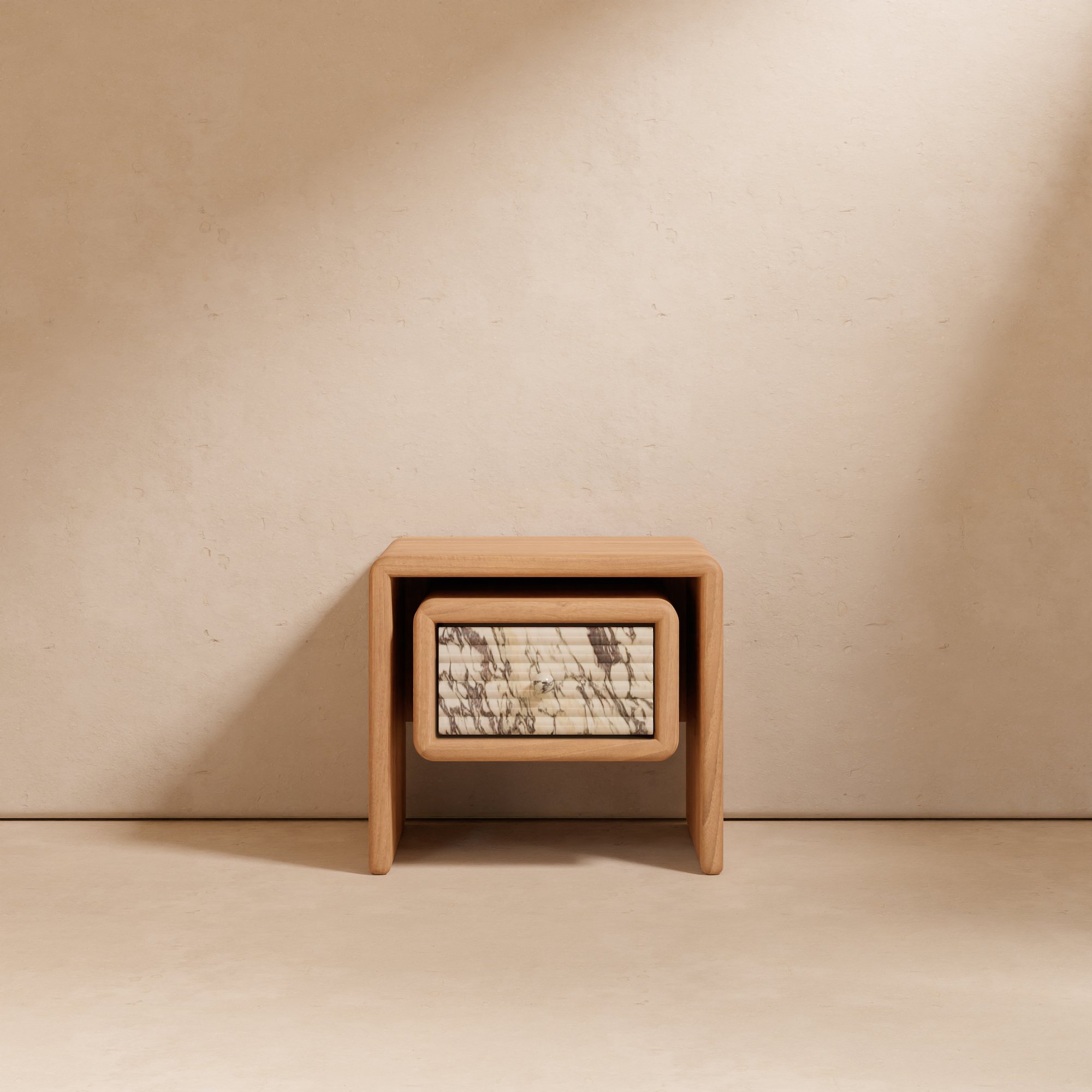 Maeve Nightstand | Handcrafted Wood Bedside Table — Aker Studio
