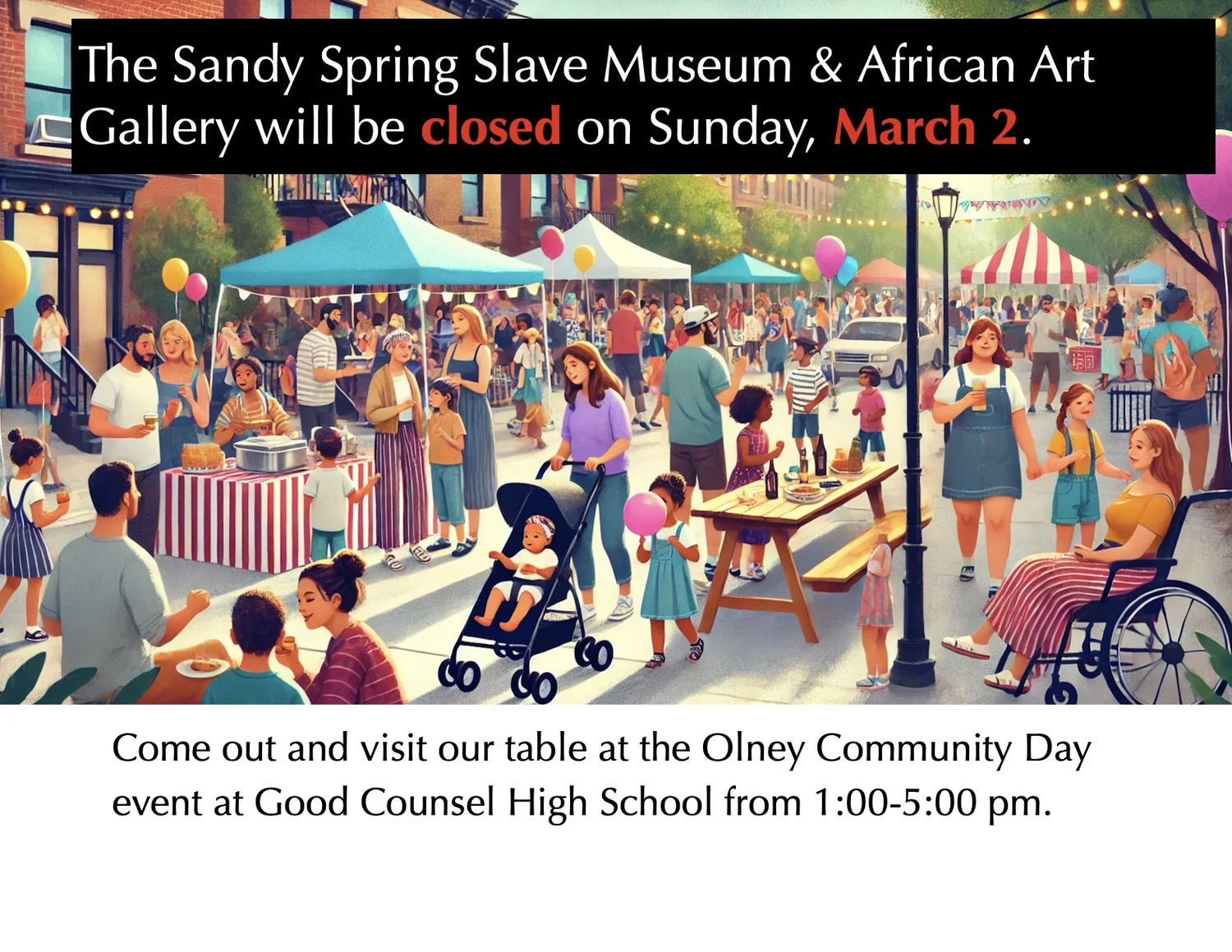 Upcoming Events — Sandy Spring Slave Museum and African Art Gallery