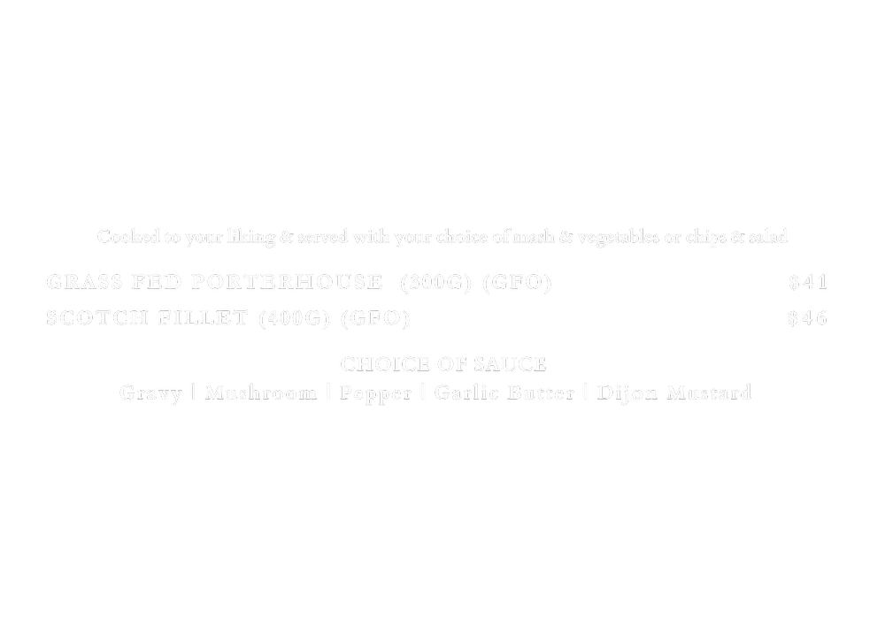 Menu — THE DUKE