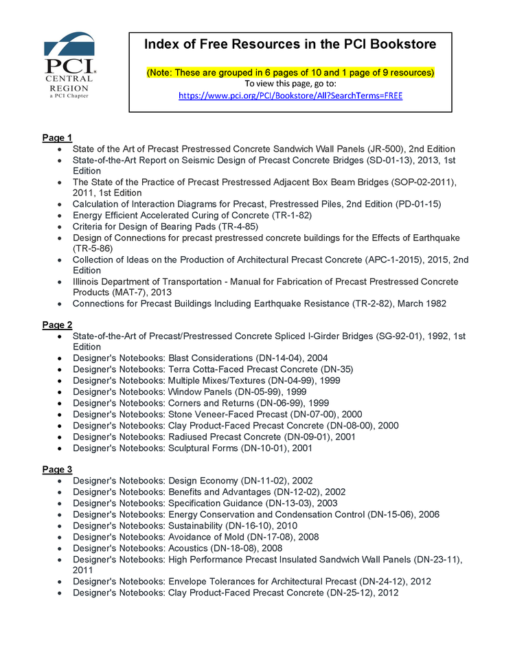 Free PCI Literature — PCI-Central