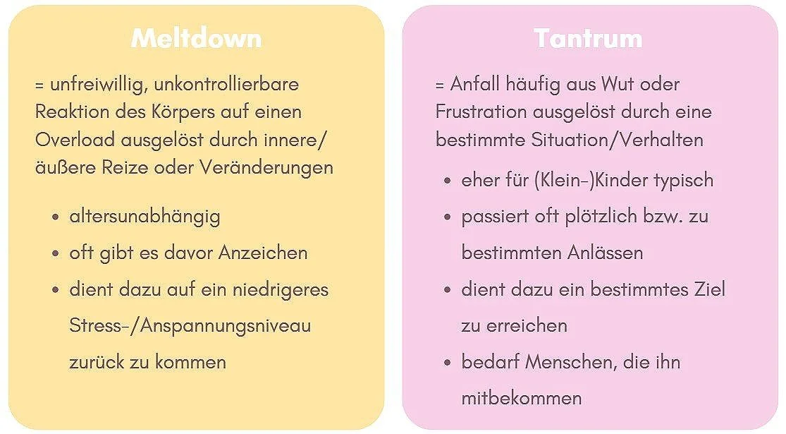 Meltdown 101 - Meltdown vs. Tantrum — Praxis Kompass