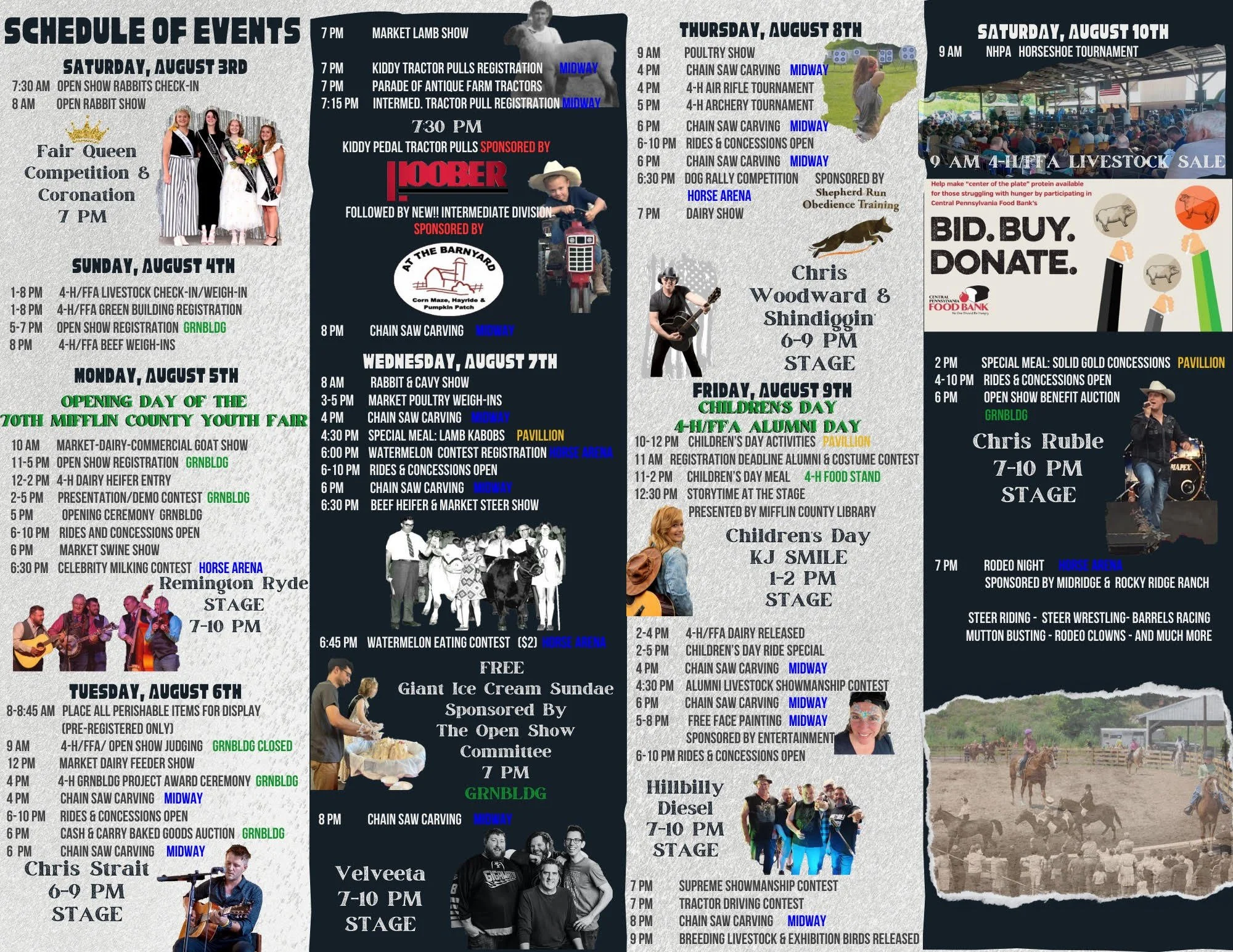 Schedule — Mifflin County Youth Fair